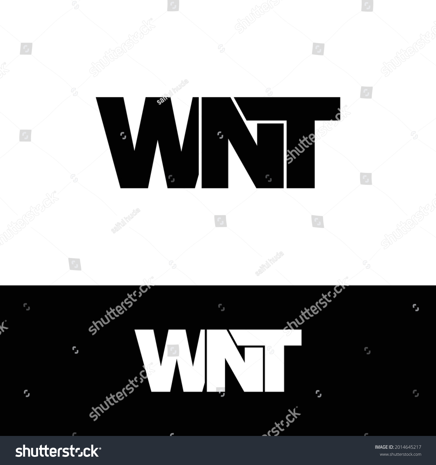 Wnt Letter Monogram Logo Design Vector Stock Vector (Royalty Free ...
