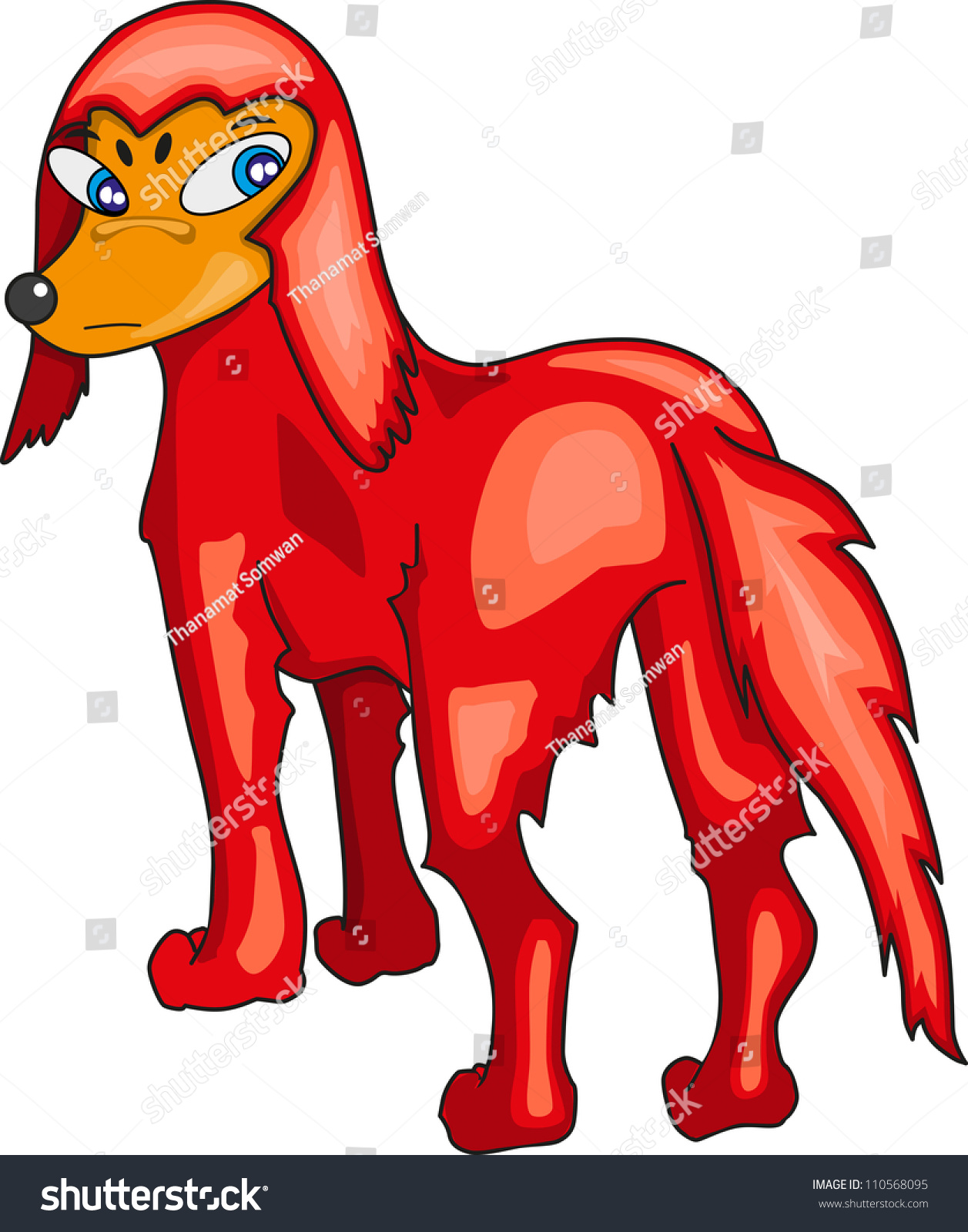 Wolf Cartoon Vector Paint By Illustrator Stock Vector (Royalty Free ...