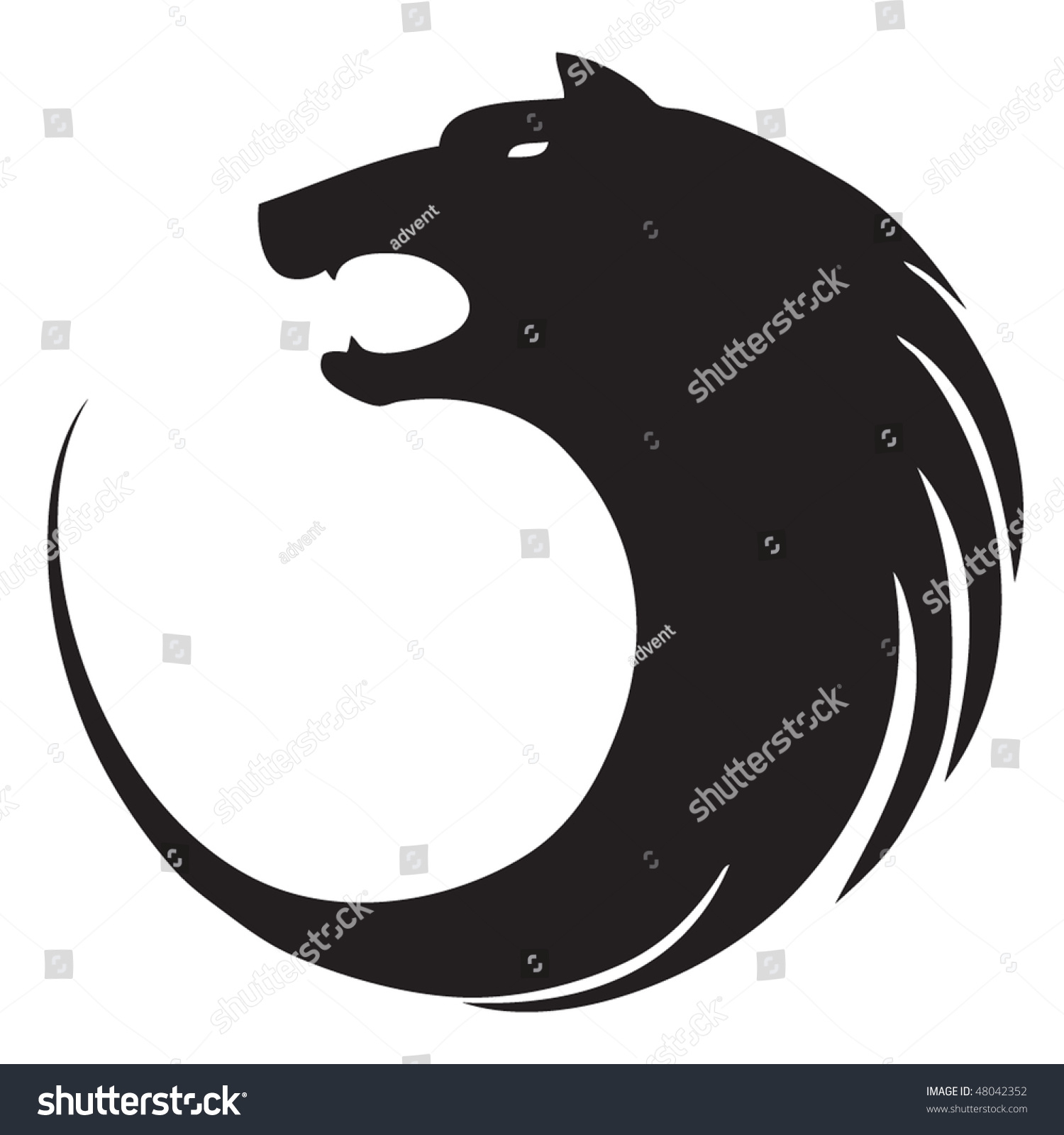 Wolf Circle Sign: เวกเตอร์สต็อก (ปลอดค่าลิขสิทธิ์) 48042352 | Shutterstock