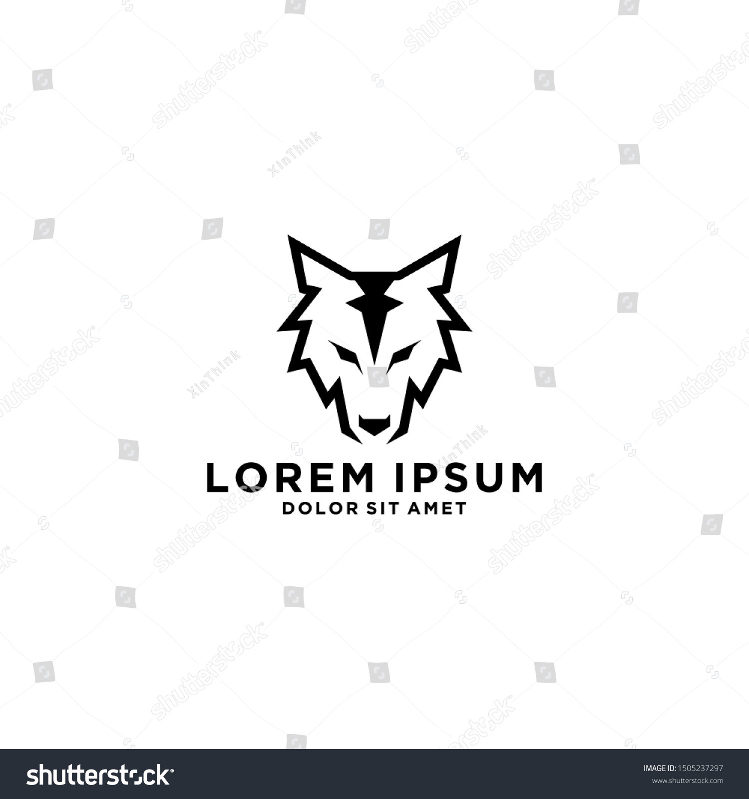 Wolf Creative Concept Logo Design Template Stock Vector (Royalty Free ...