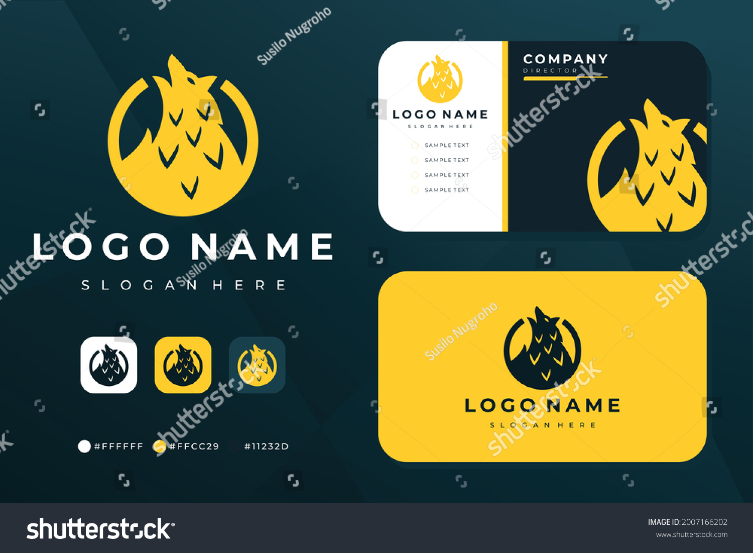Wolf Crest Logo Design Linear Creative Stock Vector (Royalty Free ...