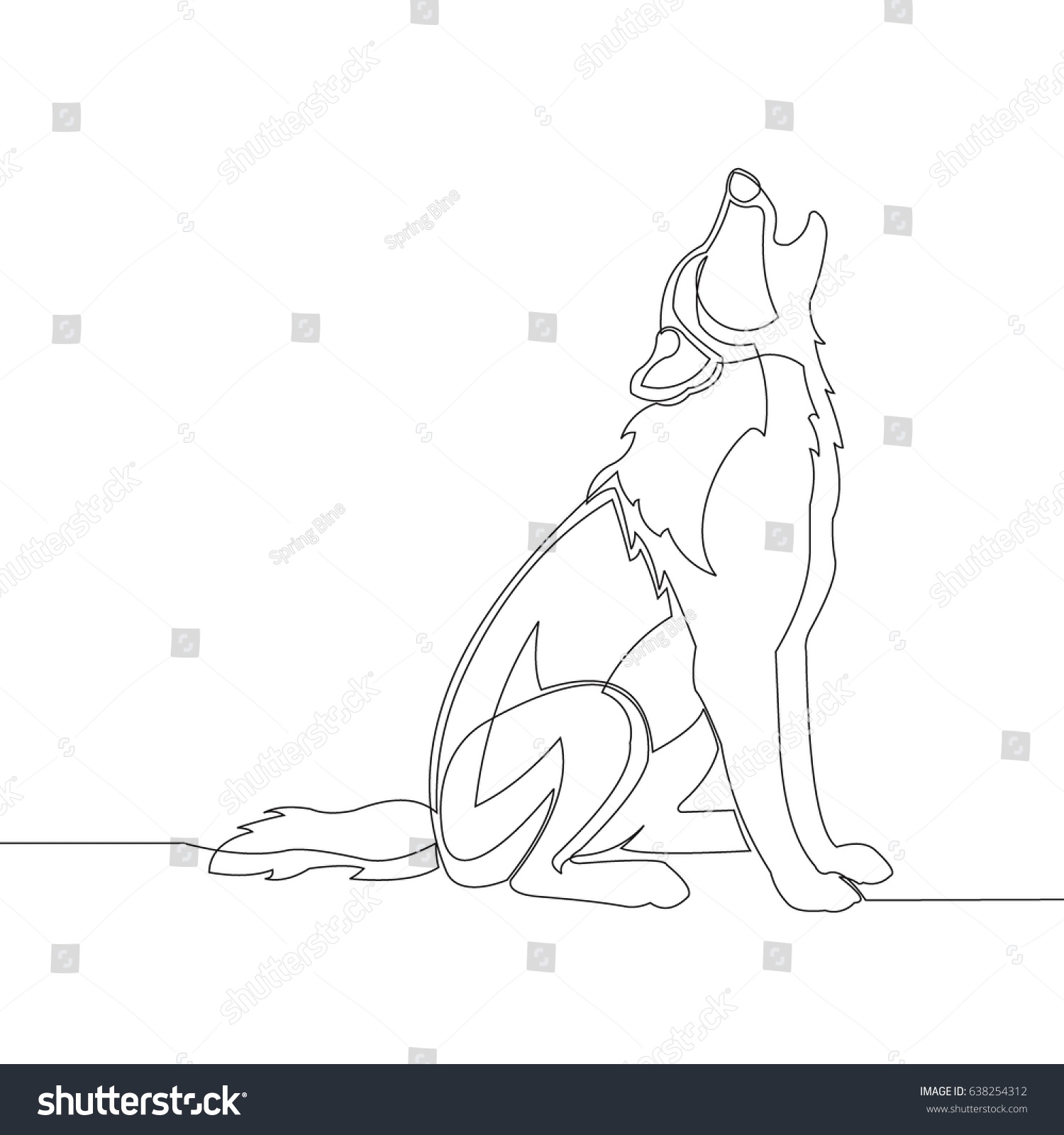 Line drawing wolf : 17 267 images, photos et images vectorielles de ...