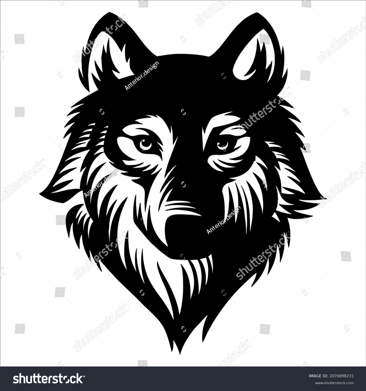 Wolf Face Symbol Vector Illustration Stock Vector (Royalty Free ...