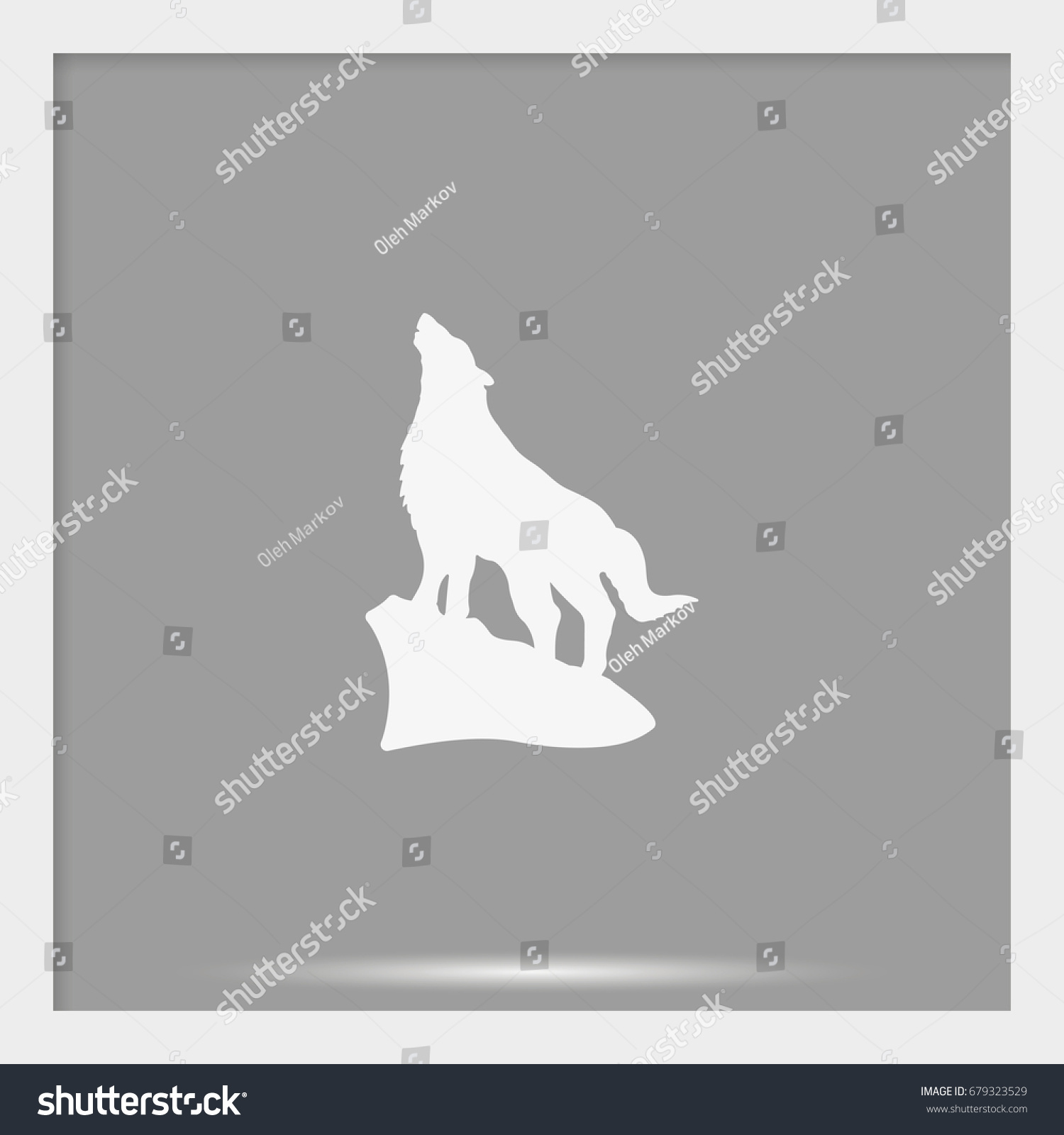 Wolf Howling Silhouette Stock Vector (Royalty Free) 679323529 ...