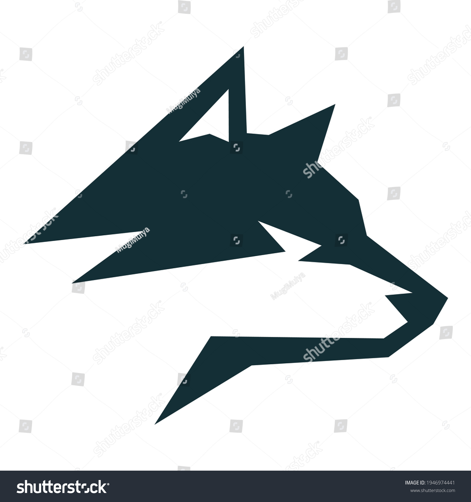 Wolf Logo Template Wolf Silhouette Vector Stock Vector (Royalty Free ...