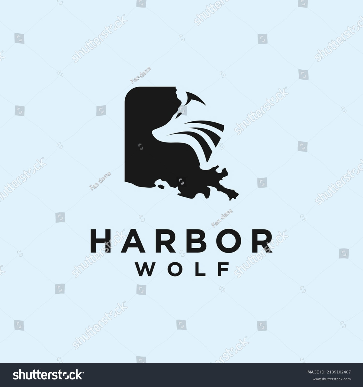 Wolf Map Logo Wolf Logo Stock Vector (Royalty Free) 2139102407 ...