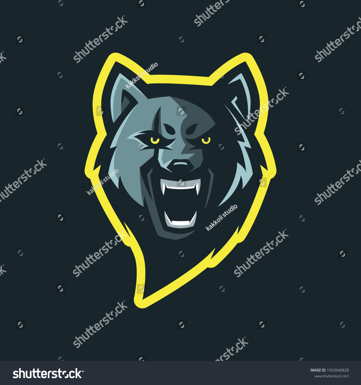 Wolf Mascot Logo Design Template Vector Stock Vector (Royalty Free ...