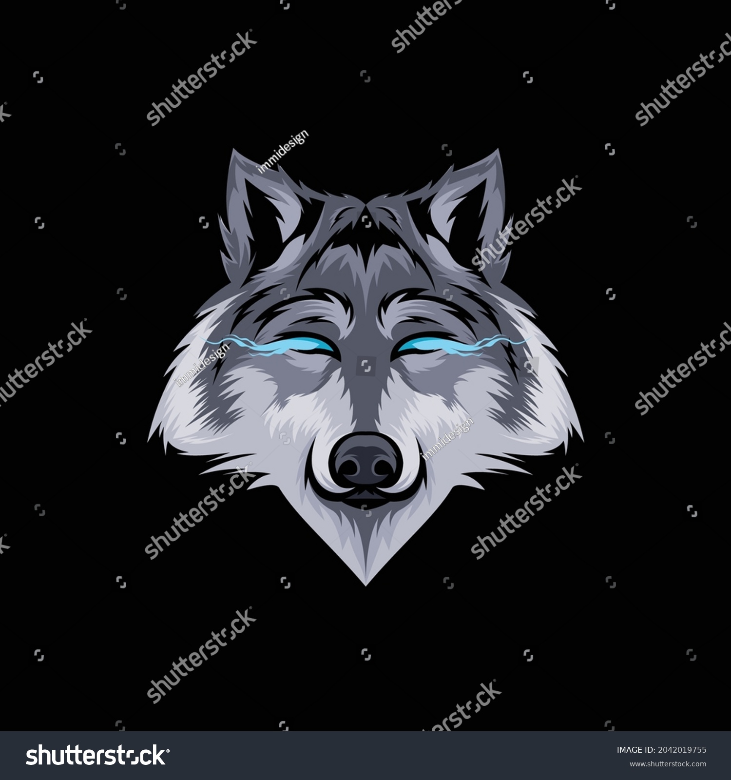 Wolf Realistic Illustration Design Vector Stock Vector (Royalty Free ...
