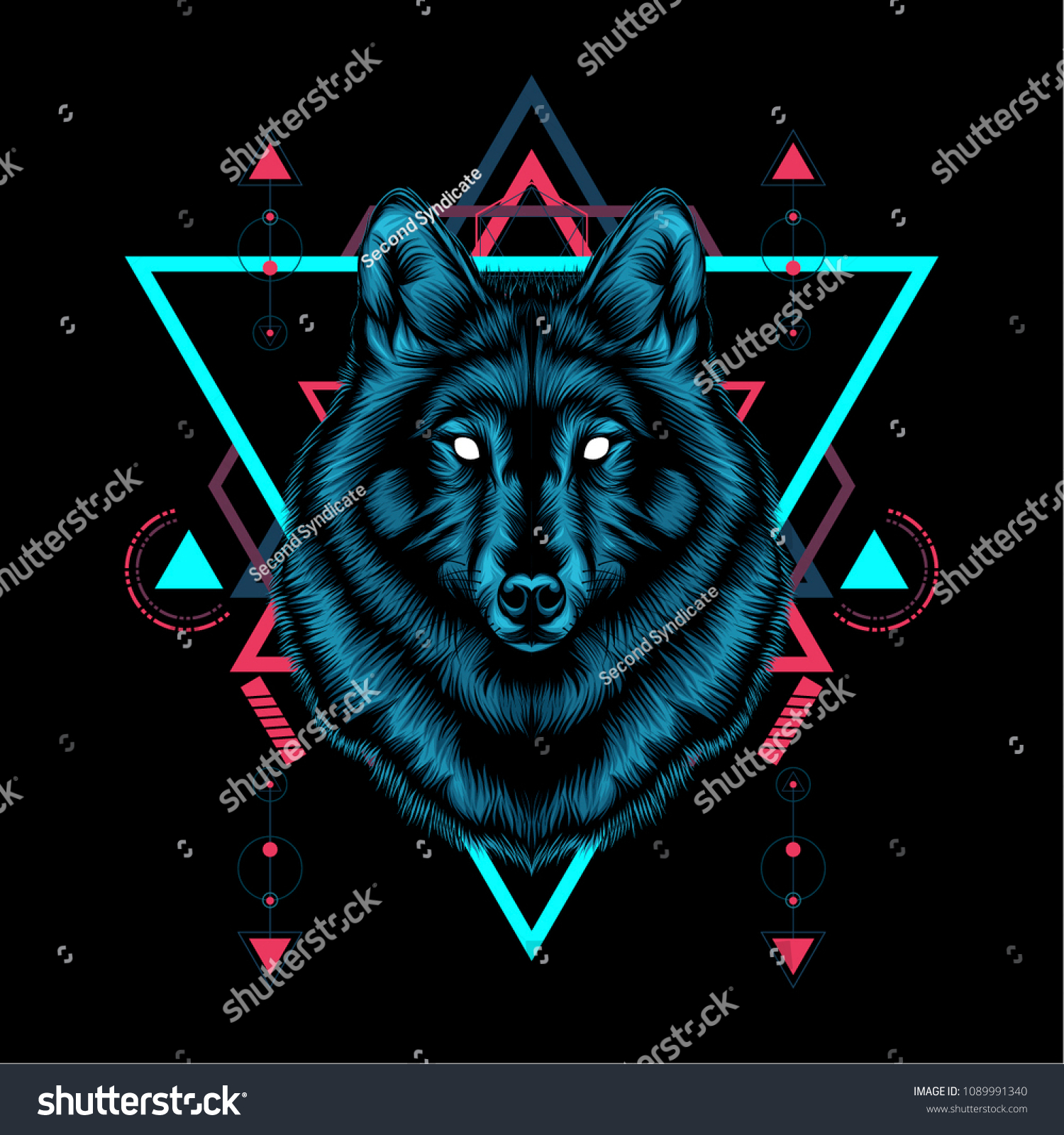 Wolf Sacred Geometry Stock Vector (Royalty Free) 1089991340 | Shutterstock