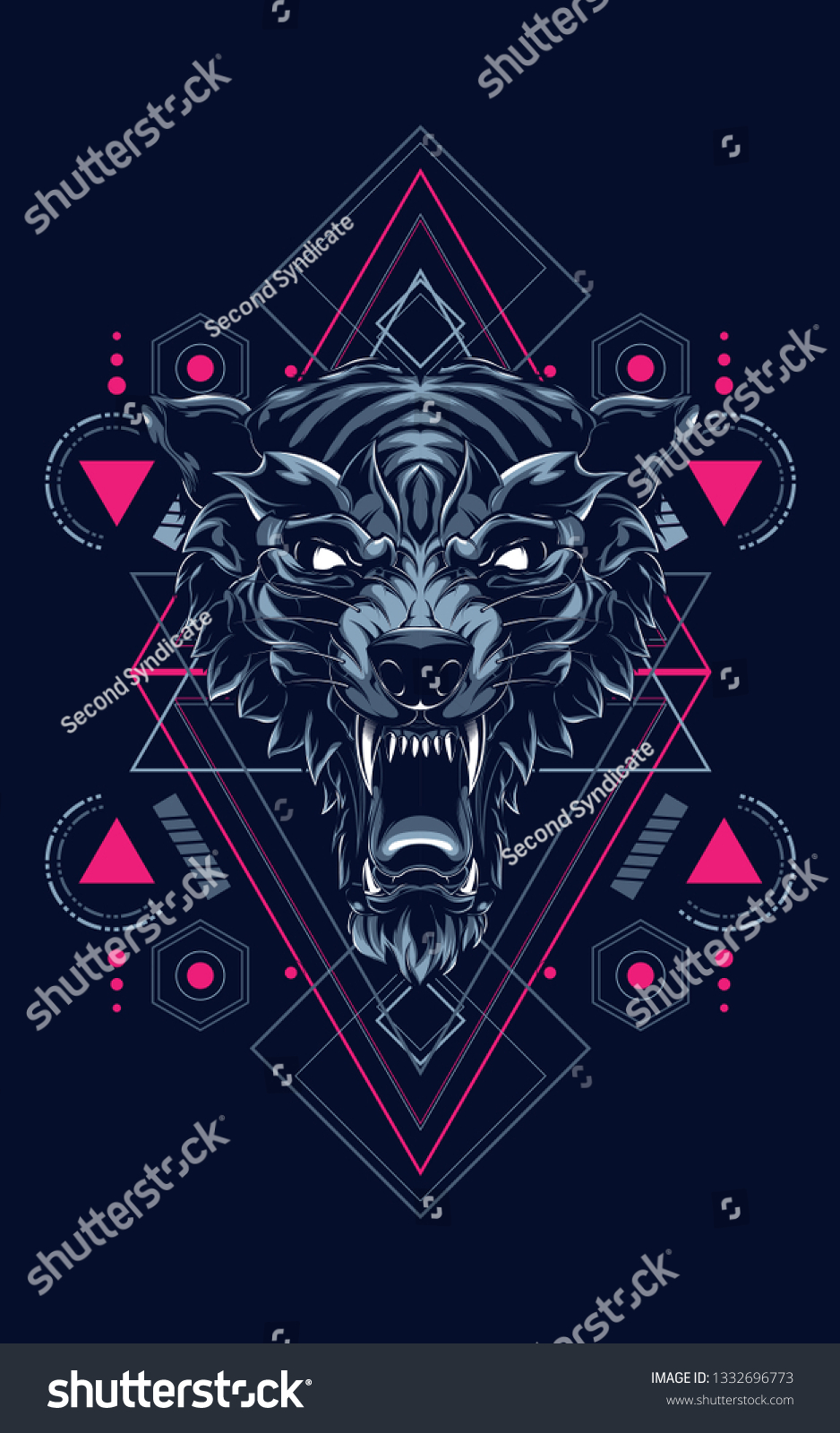 Wolf Sacred Geometry Stock Vector (Royalty Free) 1332696773 | Shutterstock