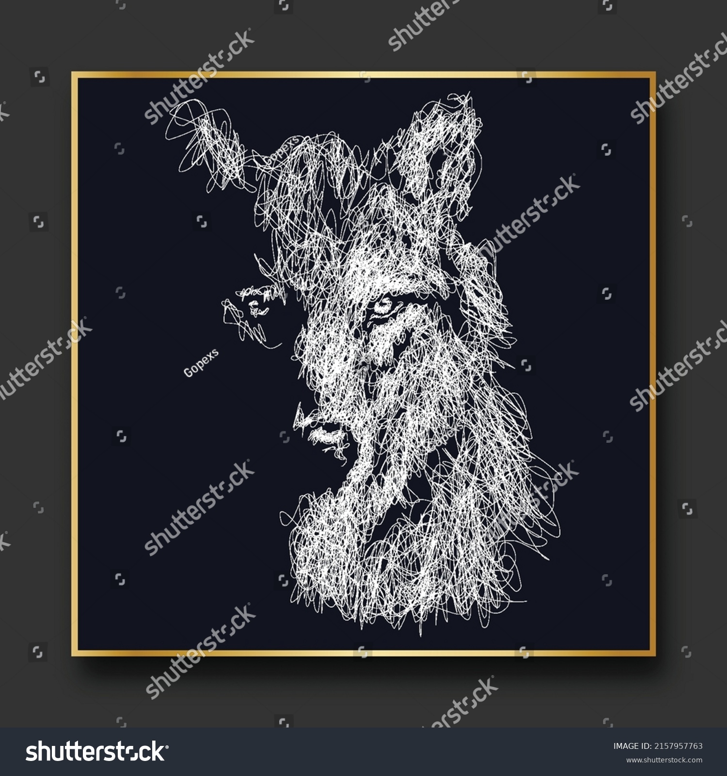Wolf Vector Sketch Illustration Scribble Art Stock Vector (Royalty Free) 2157957763 | Shutterstock