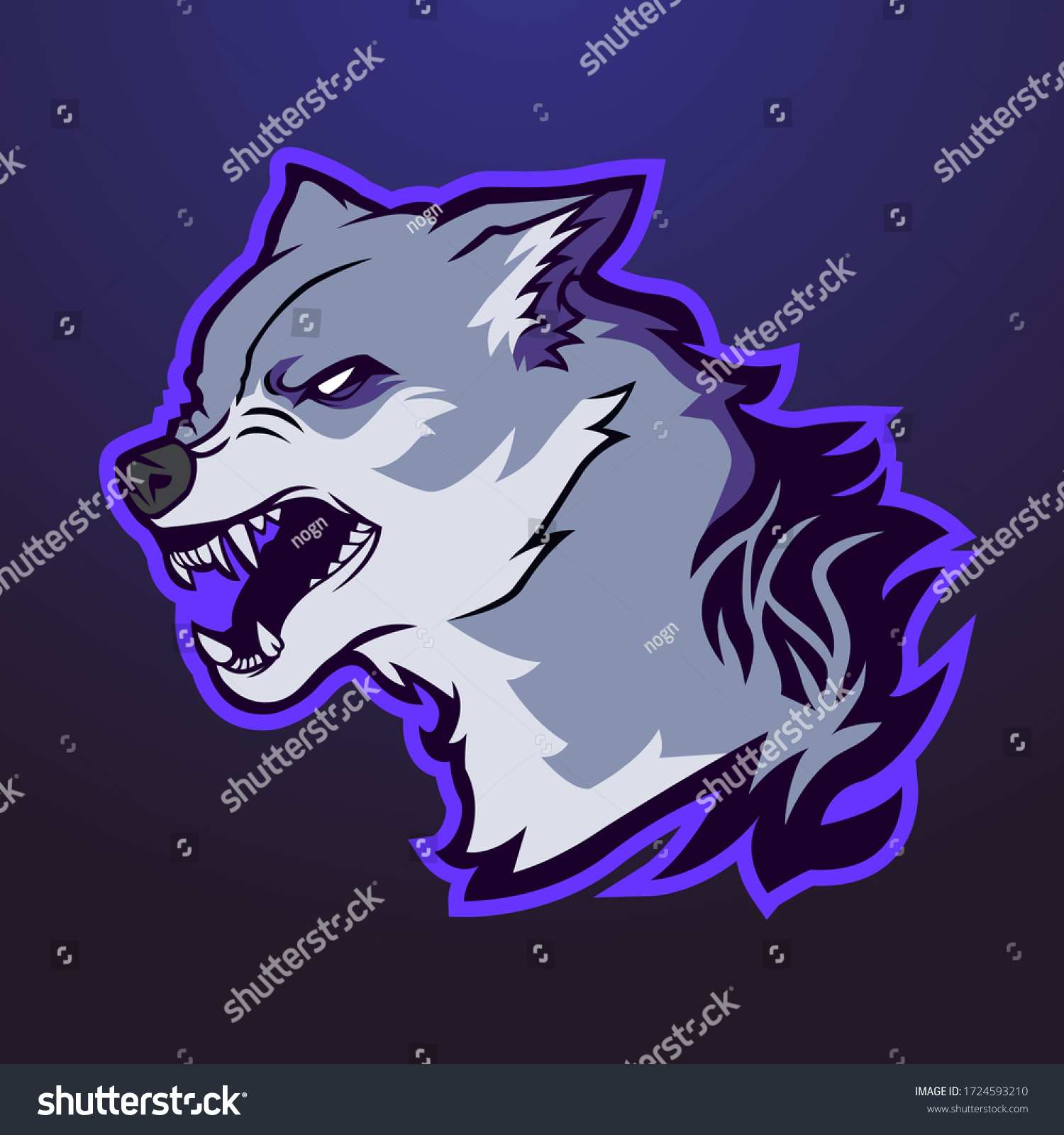 Wolf Wolves Logo Symbol Vector Stock Vector (Royalty Free) 1724593210 ...