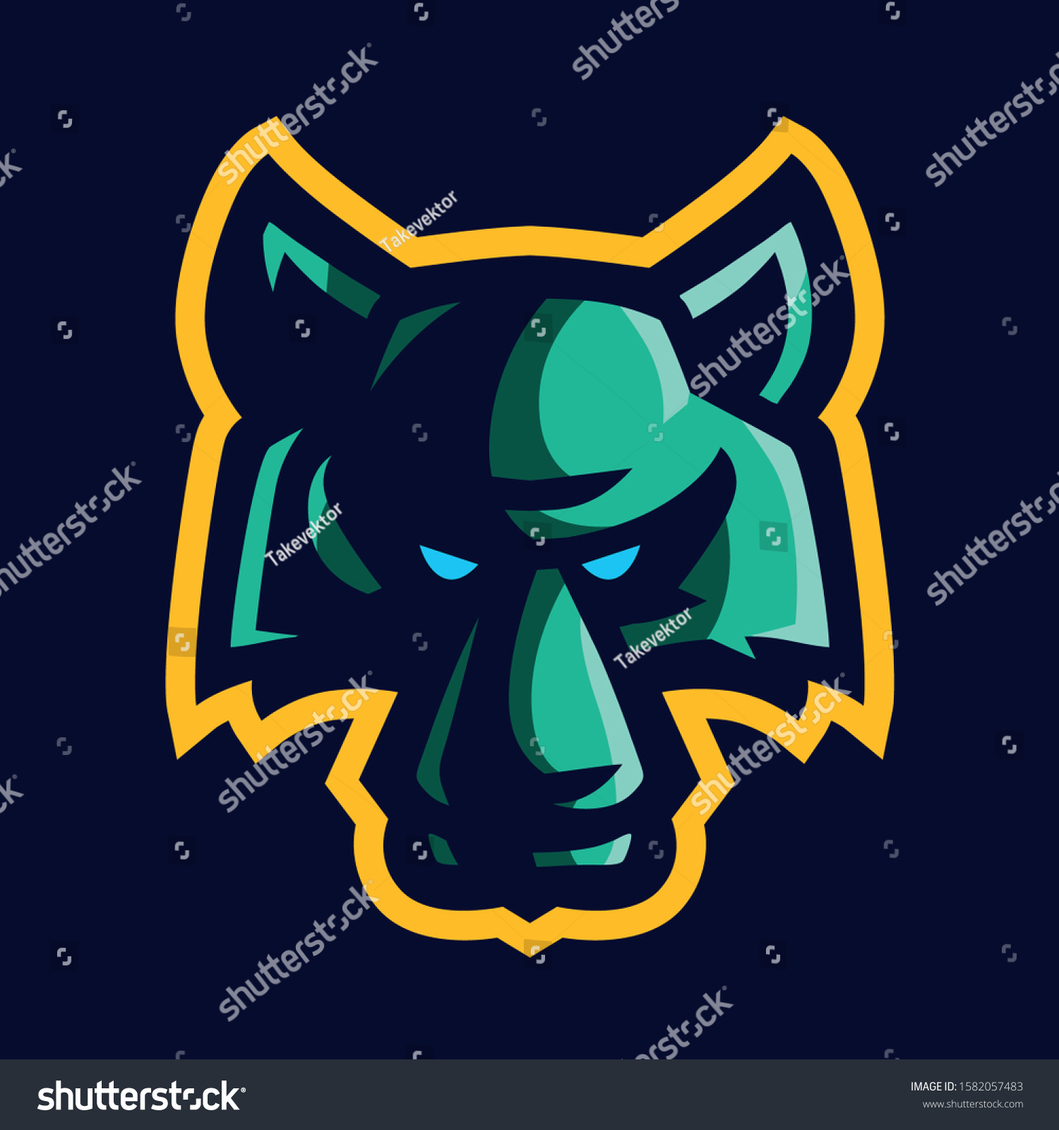 Wolves Esports Logo Vector Template Stock Vector (Royalty Free ...