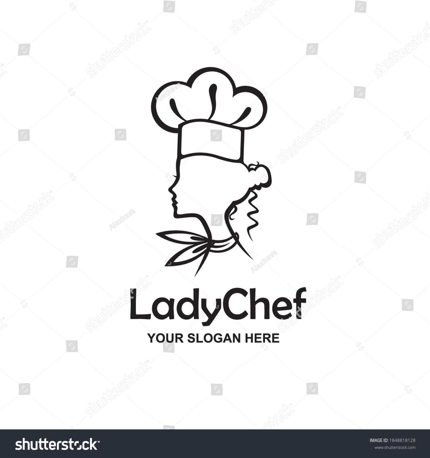 Woman Chef Design Isolated On White Stock Vector Royalty Free 1848818128