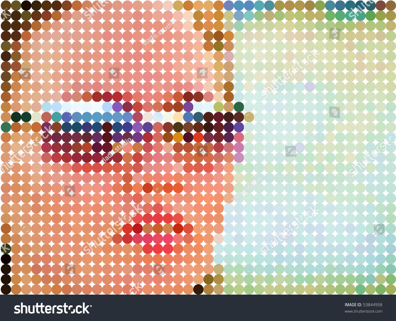 Womans Face Vector Dots Background Stock Vector (Royalty Free) 53844958 ...