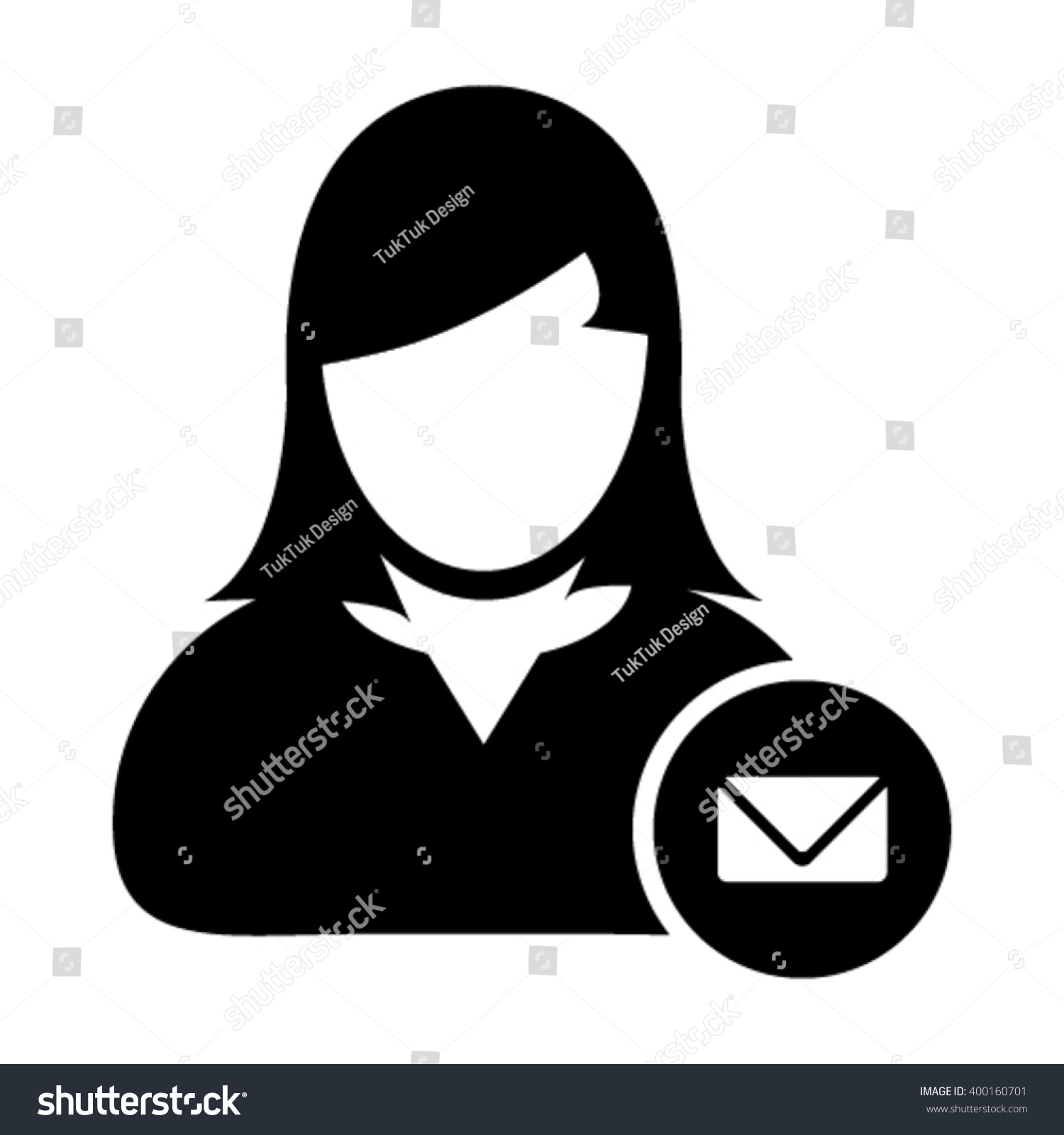 Woman User Icon Vector Stock Vector (Royalty Free) 400160701 | Shutterstock
