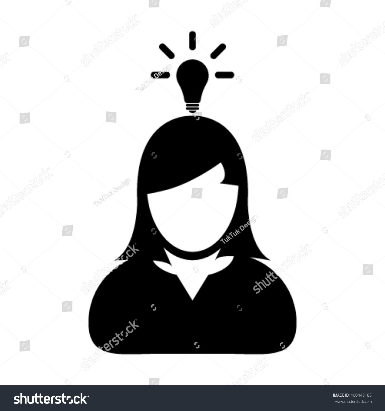 Woman User Icon Vector Stock Vector (Royalty Free) 400448185 | Shutterstock
