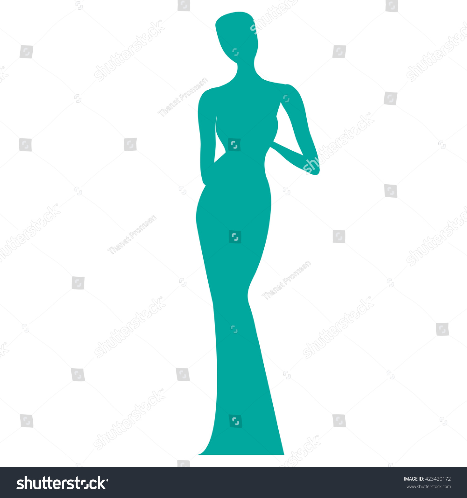Women Body Shape Vector Stock Vector (Royalty Free) 423420172