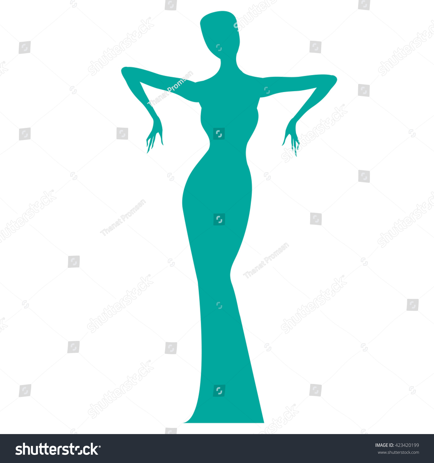 Women Body Shape Vector Stock Vector (Royalty Free) 423420199