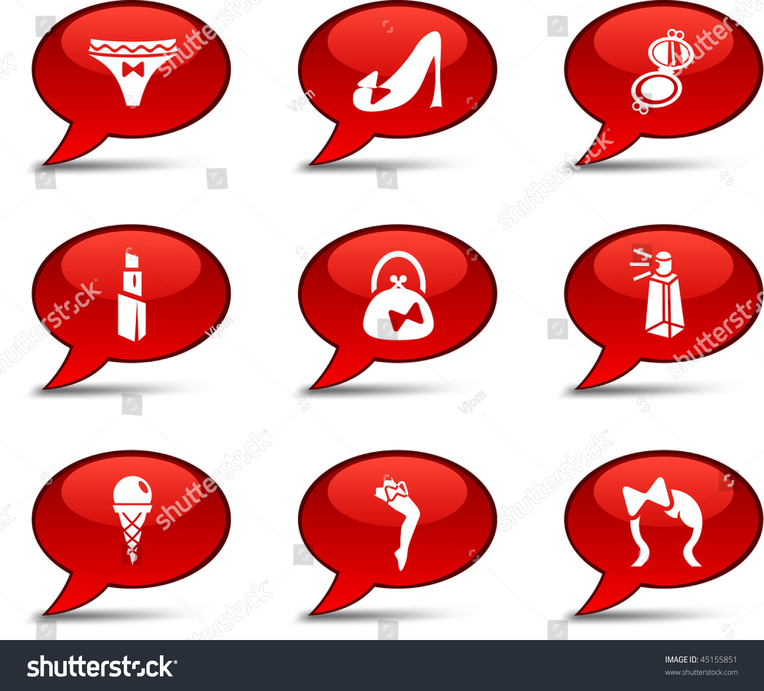 Women Comics Set Vector Buttons Stock Vector (Royalty Free) 45155851 ...