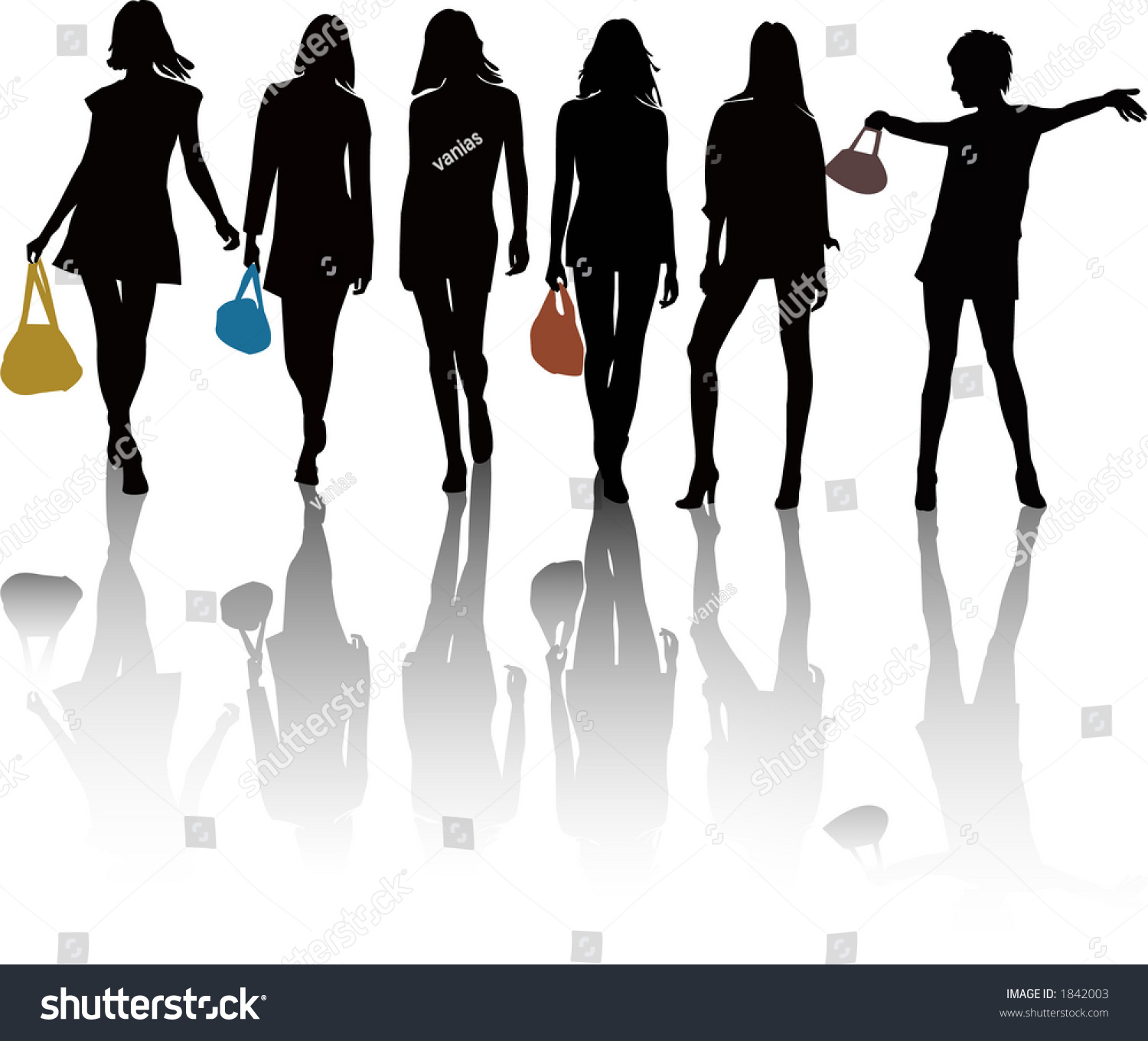 Women Silhouettes Vector Illustration: เวกเตอร์สต็อก (ปลอดค่าลิขสิทธิ์ ...