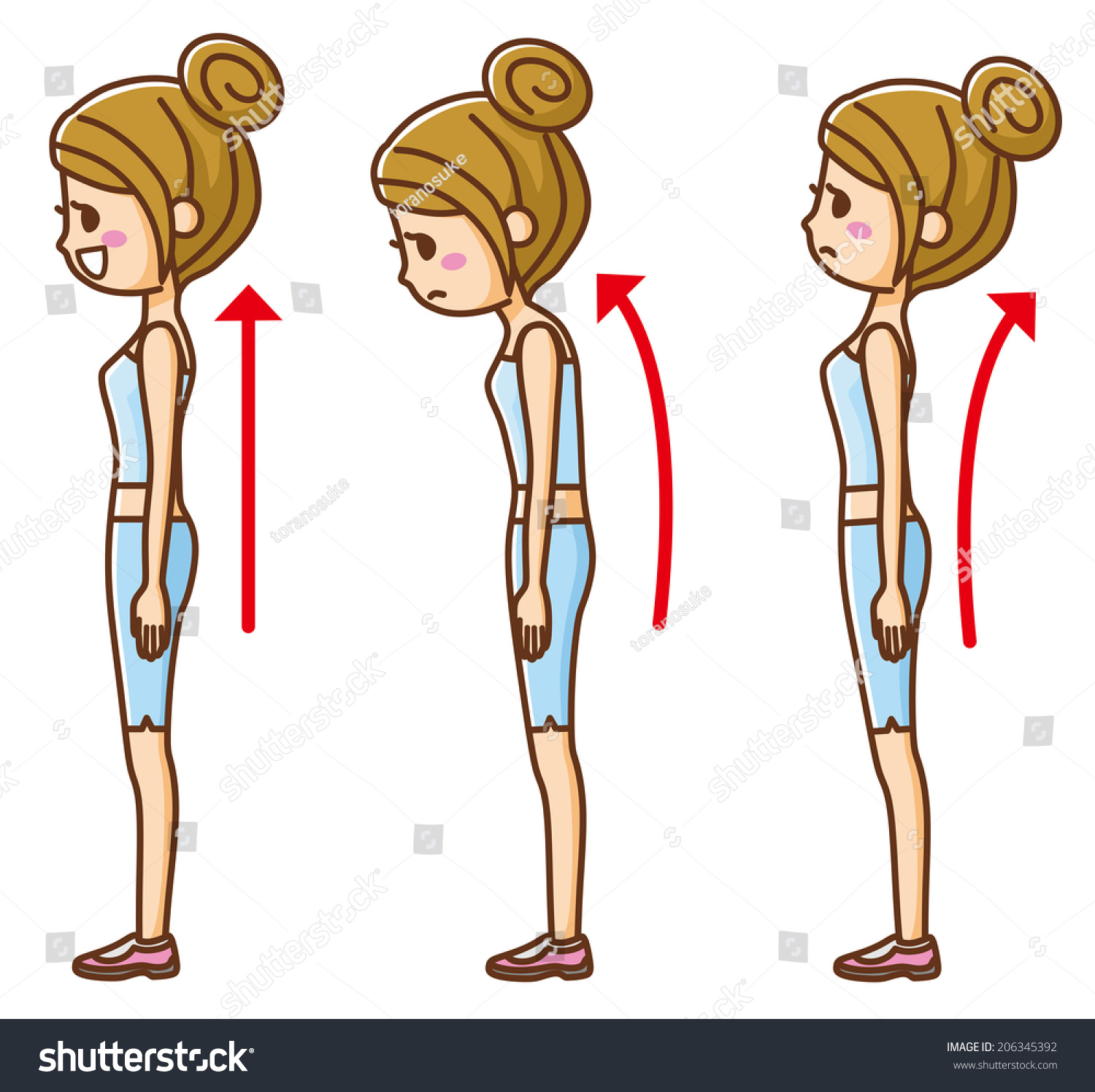 Women Stoop Stock Vector (Royalty Free) 206345392