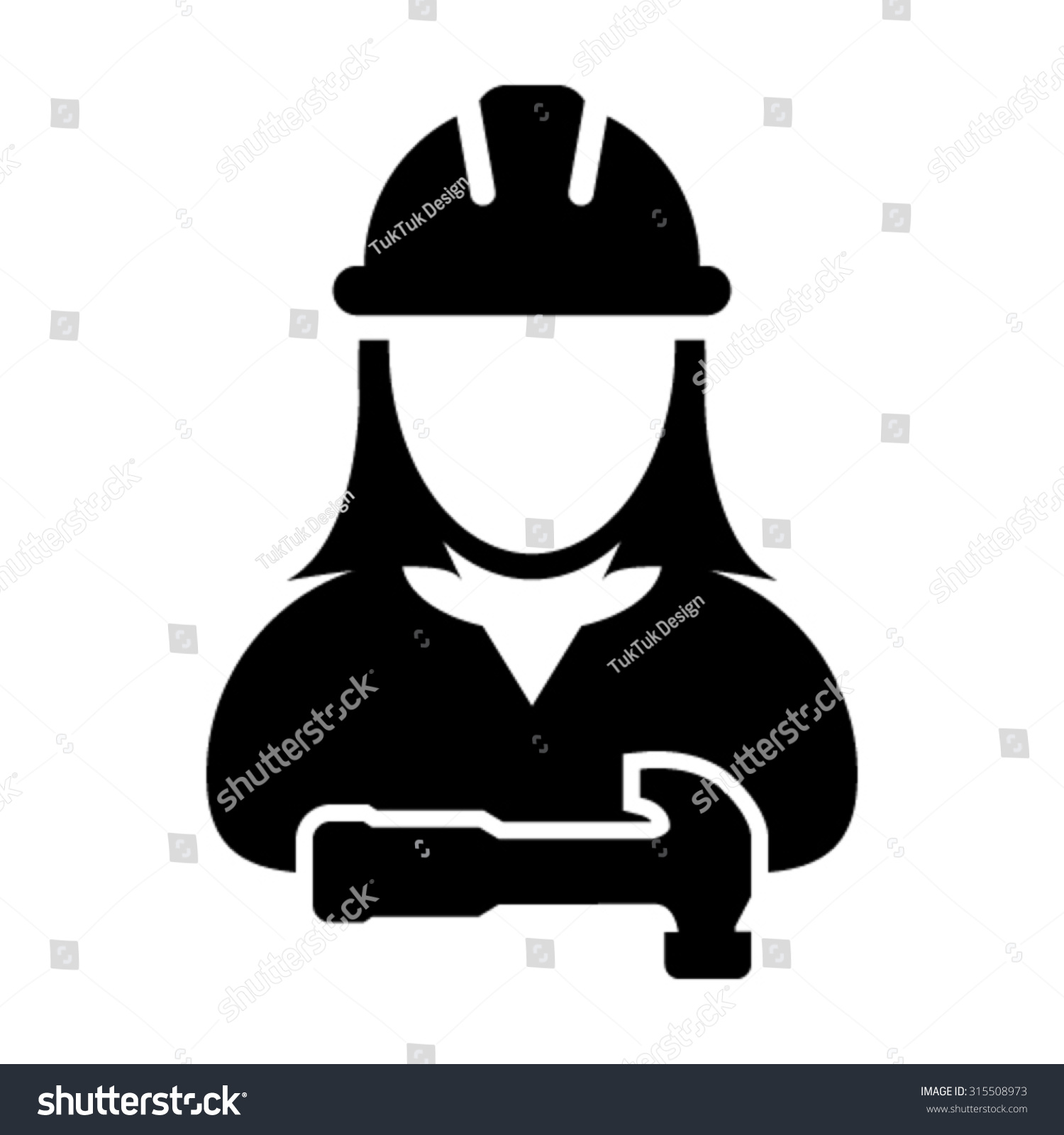 Women Worker Icon Vector Stock Vector 315508973 - Shutterstock