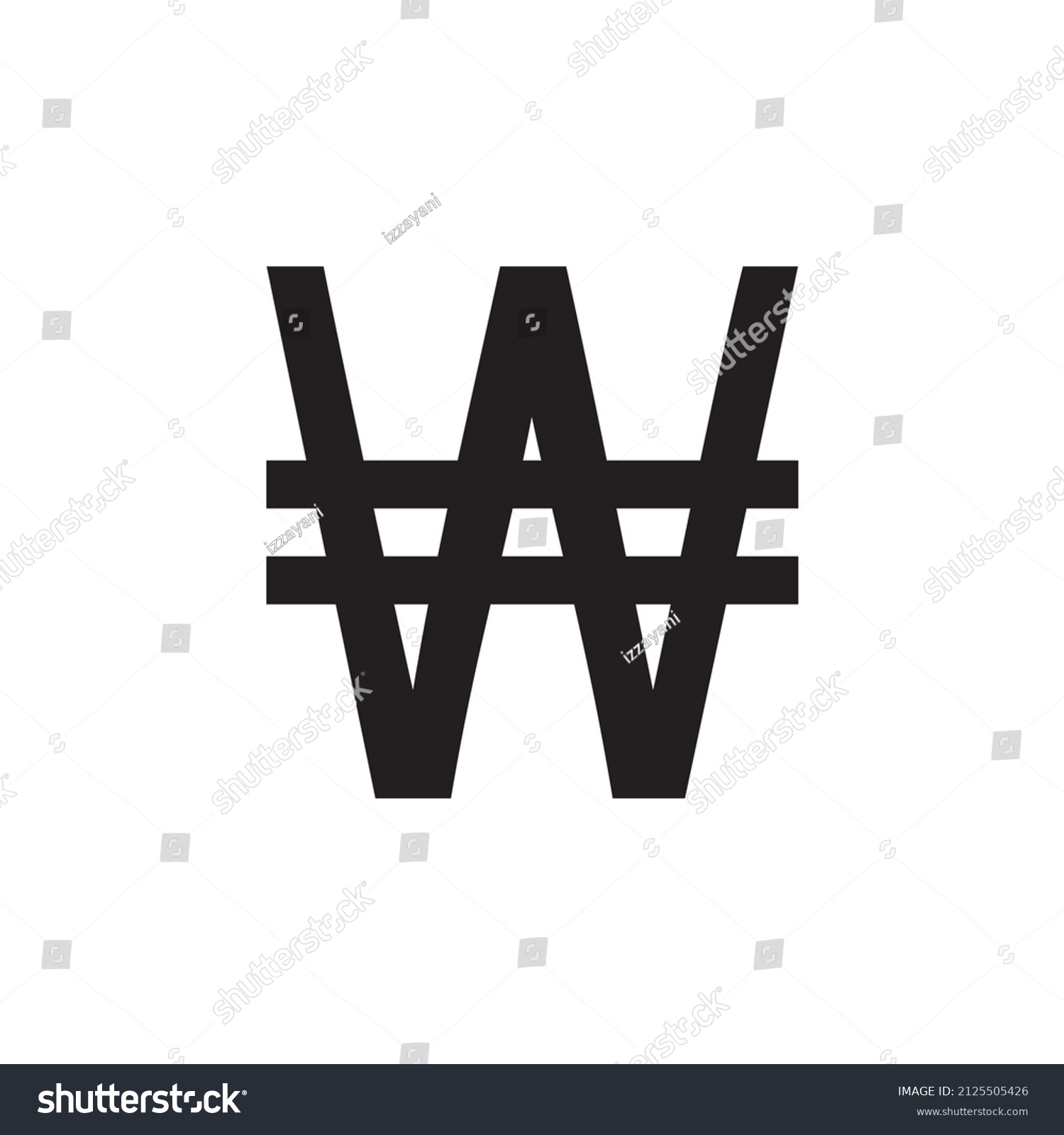 Won Icon Symbol Sign Vector Stock Vector (Royalty Free) 2125505426 ...