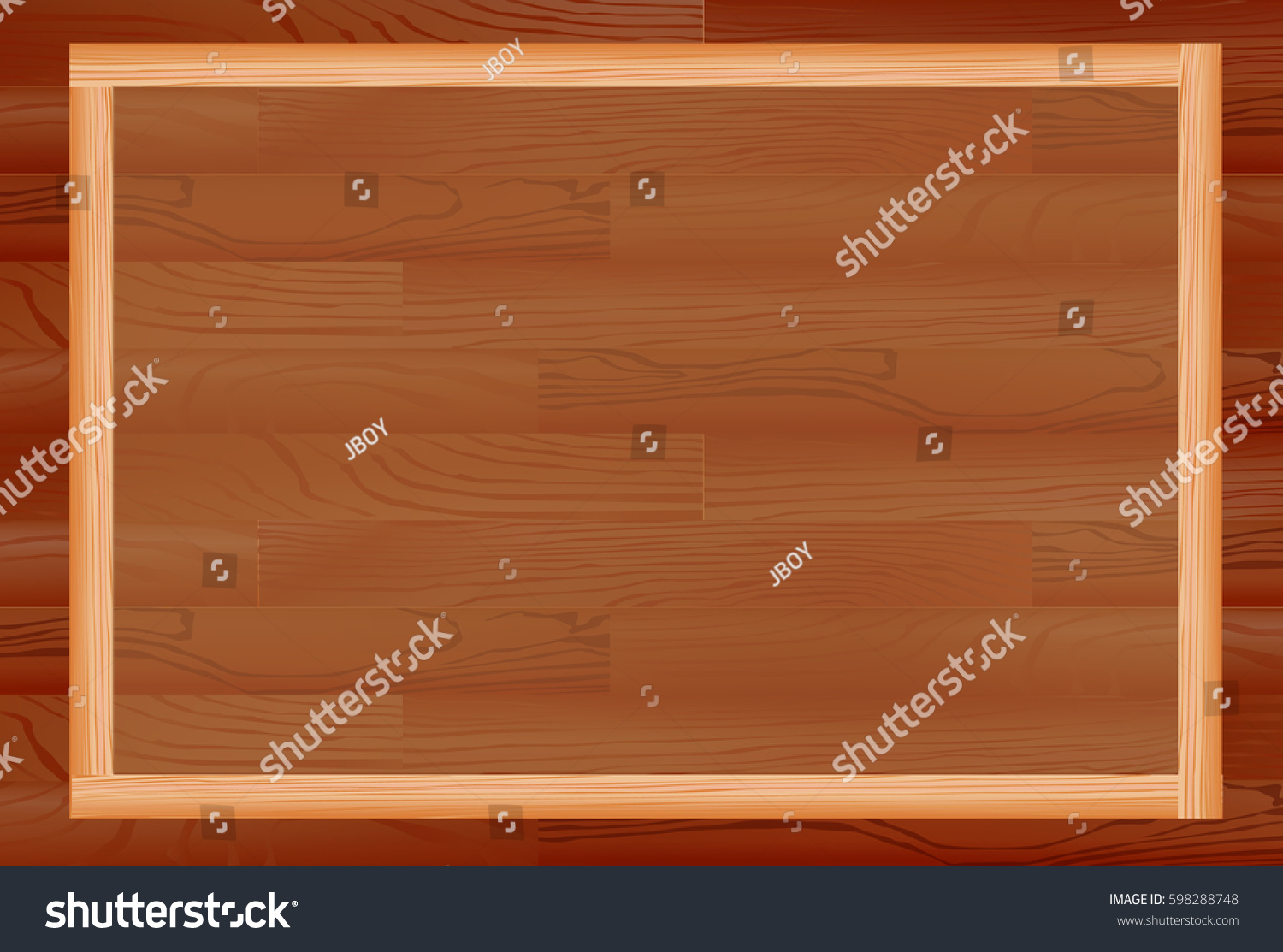 Wood Grain Frame Background Stock Vector (Royalty Free) 598288748