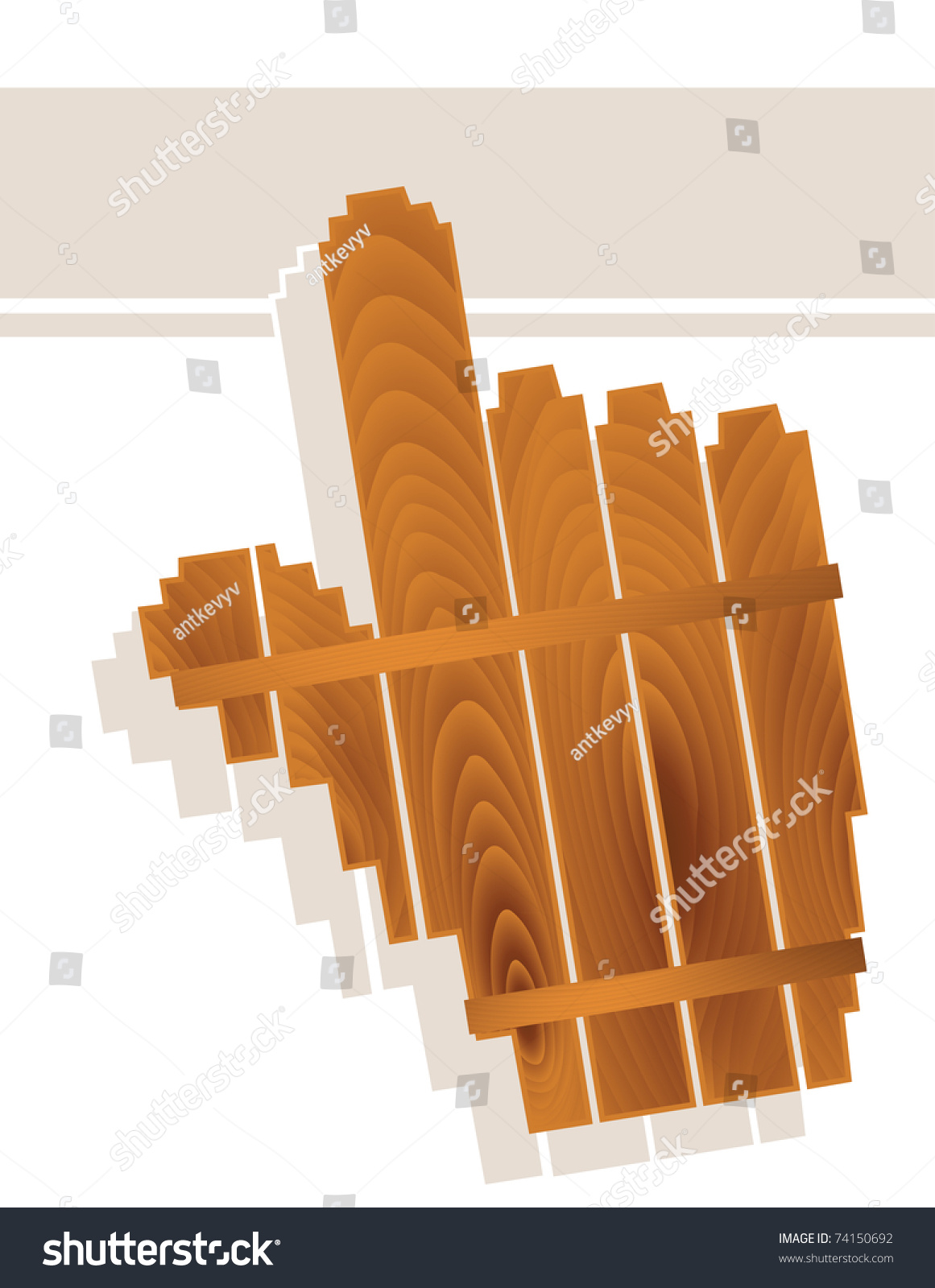 Wood Grain Textured Computer Hand Cursor Stock Vector (Royalty Free ...