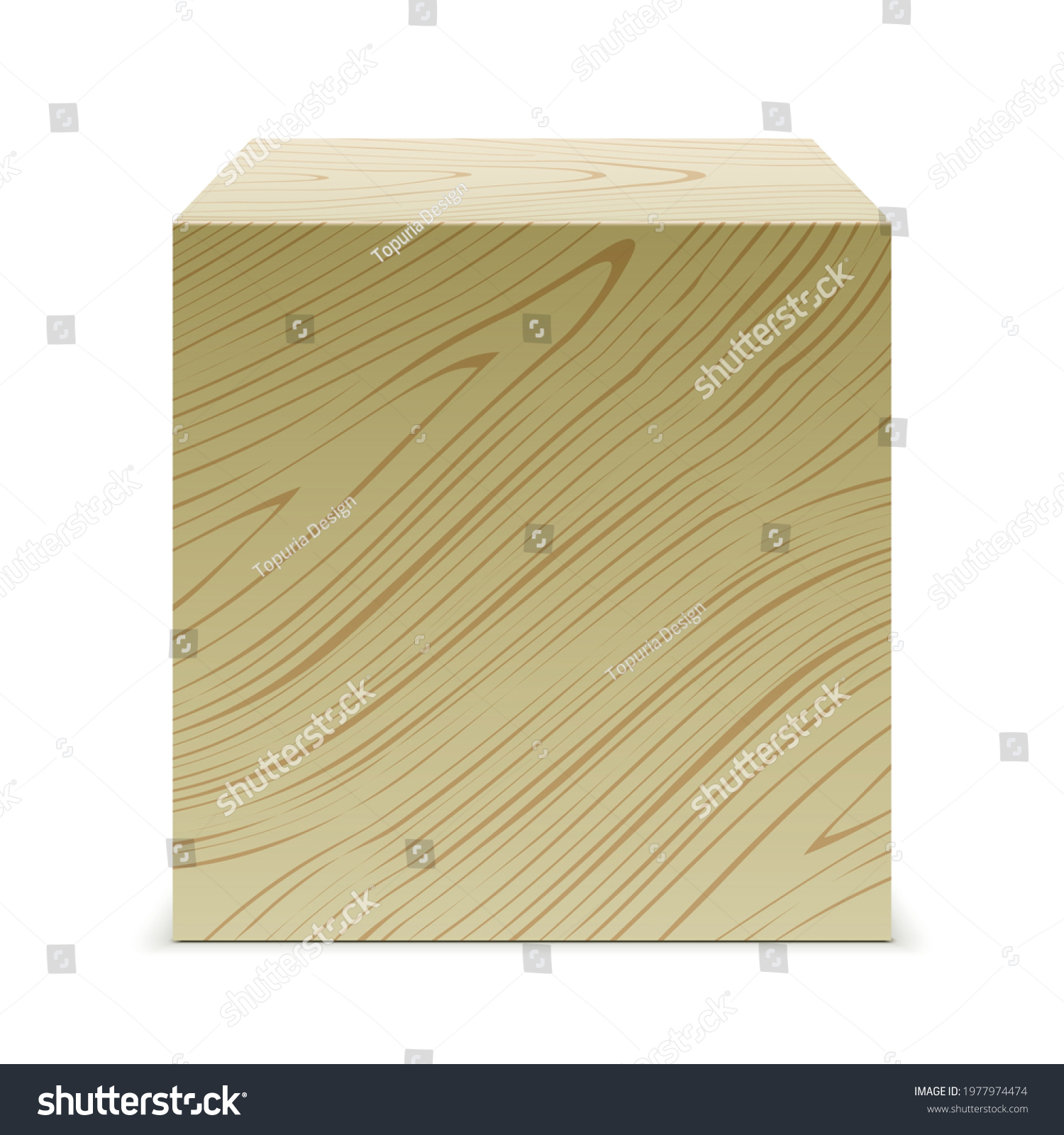 Wood Material Cube Shape Sample Isolated Stock Vector (Royalty Free ...