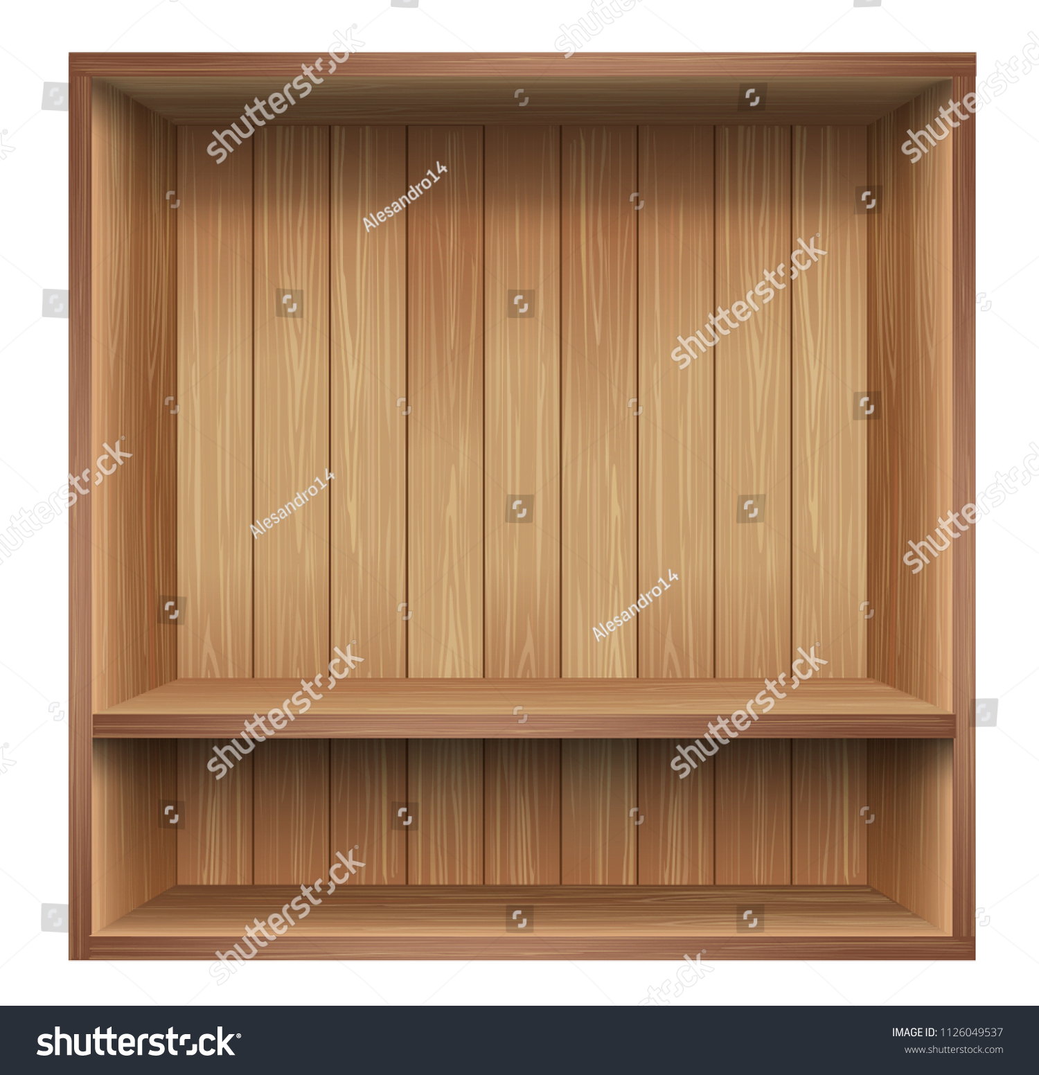 Wood Shelf Design Component Vector Stock Vector (Royalty Free ...