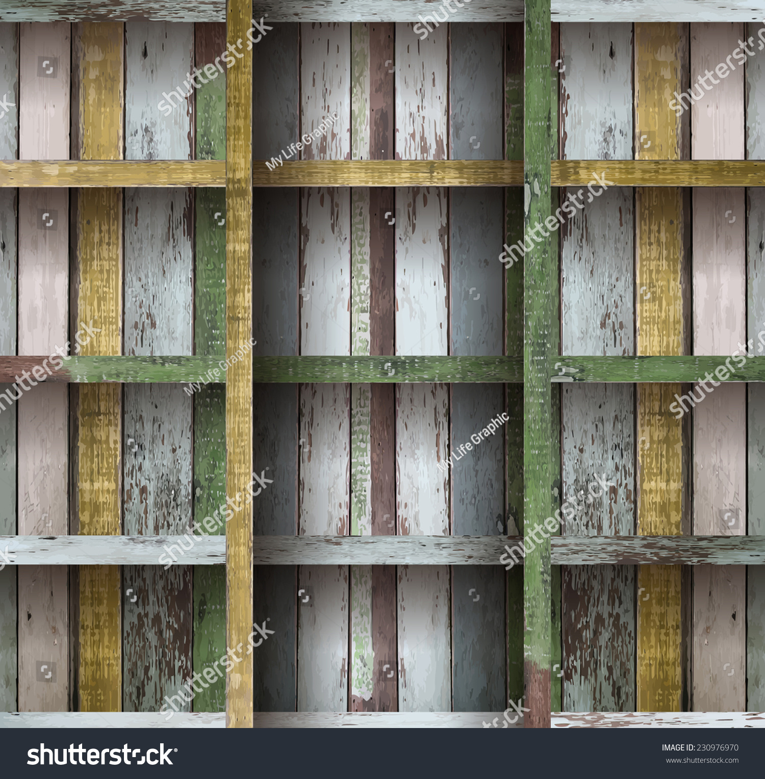Wood Shelf Vector Illustration Stock Vector (Royalty Free) 230976970 ...