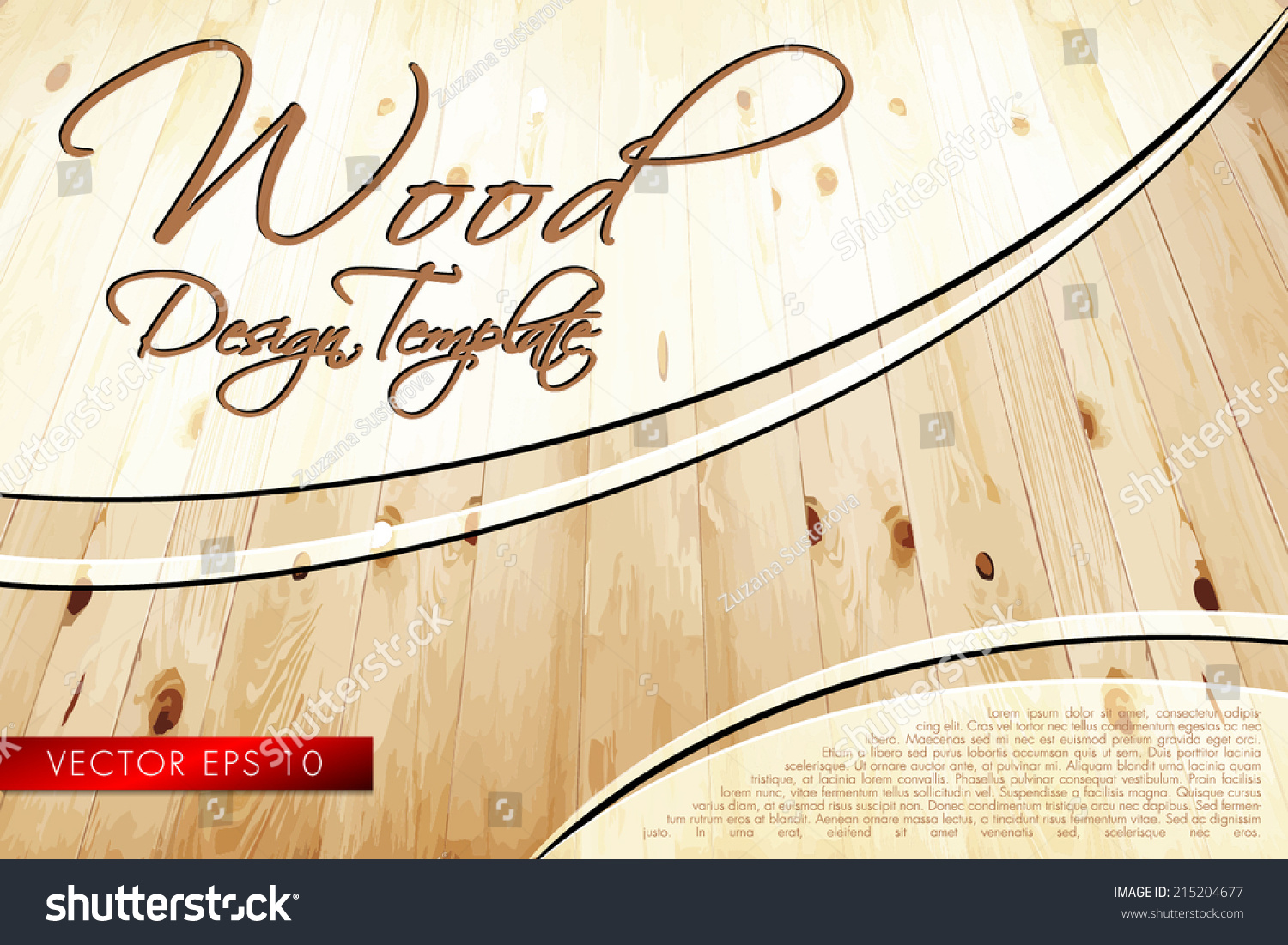 Wood Template Layout Concept Vector Background: vector de stock (libre ...