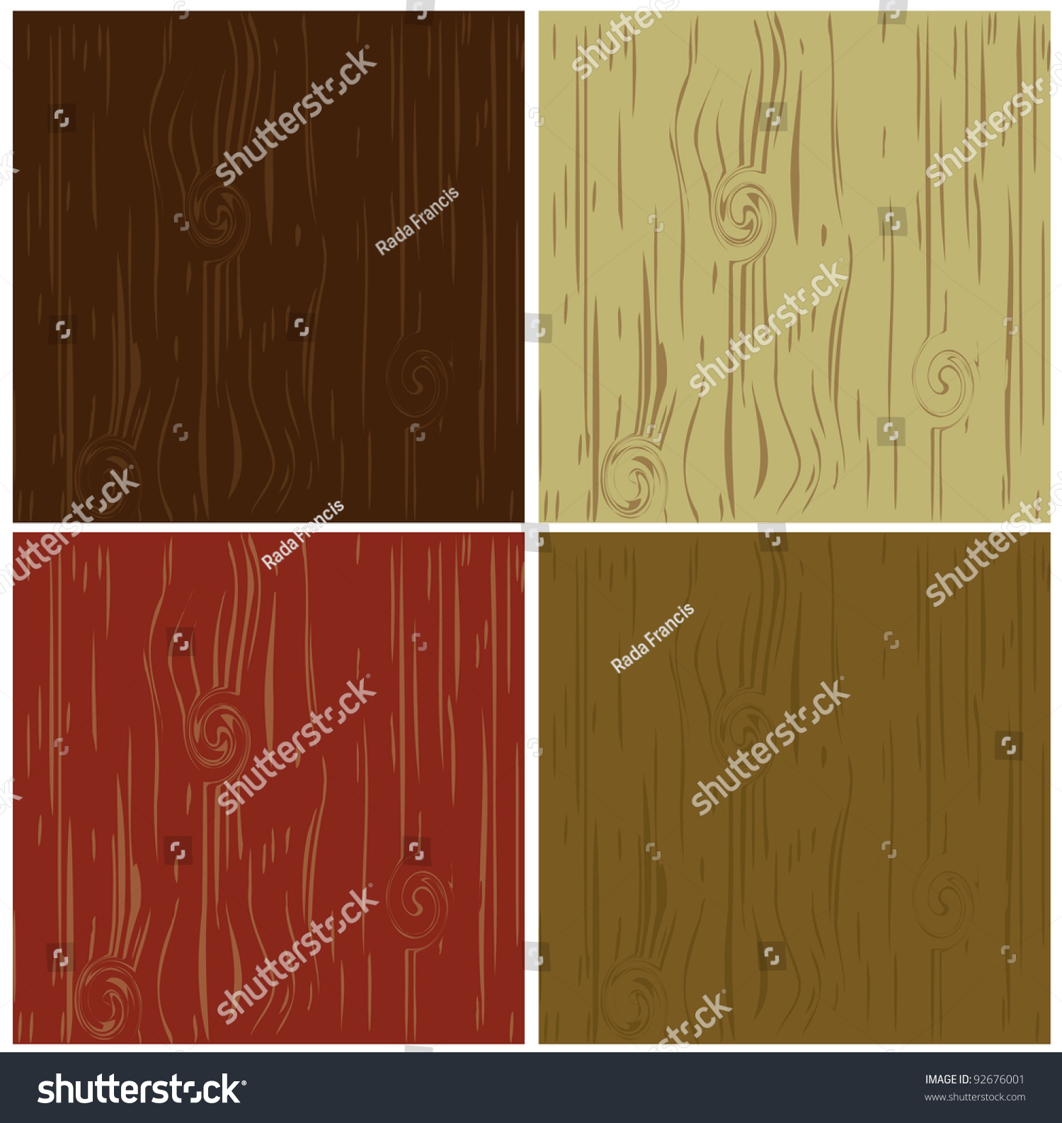 Wood Texture Set Stock Vector (Royalty Free) 92676001 | Shutterstock