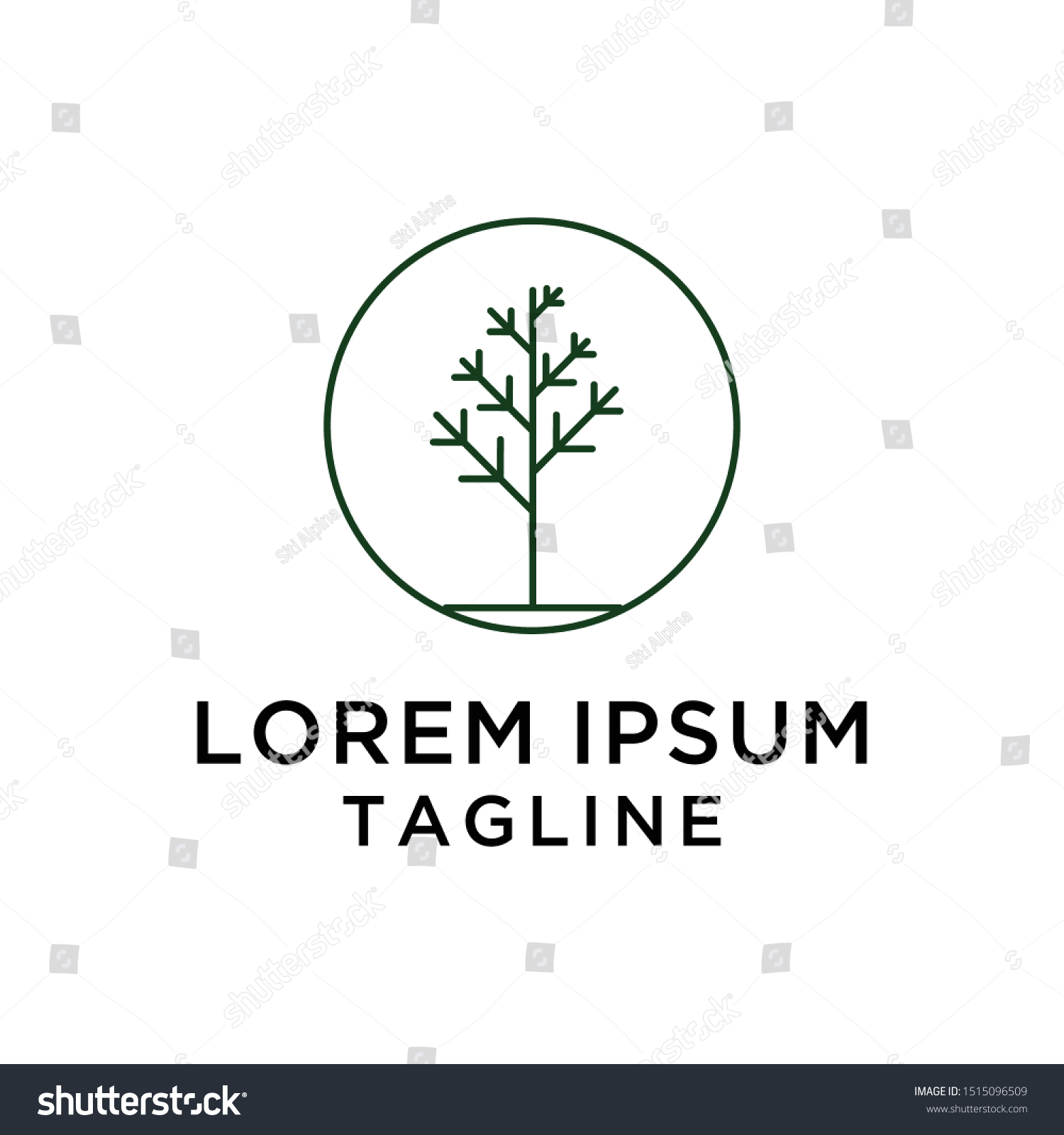 Wood Tree Logo Design Template 库存矢量图（免版税）1515096509 | Shutterstock