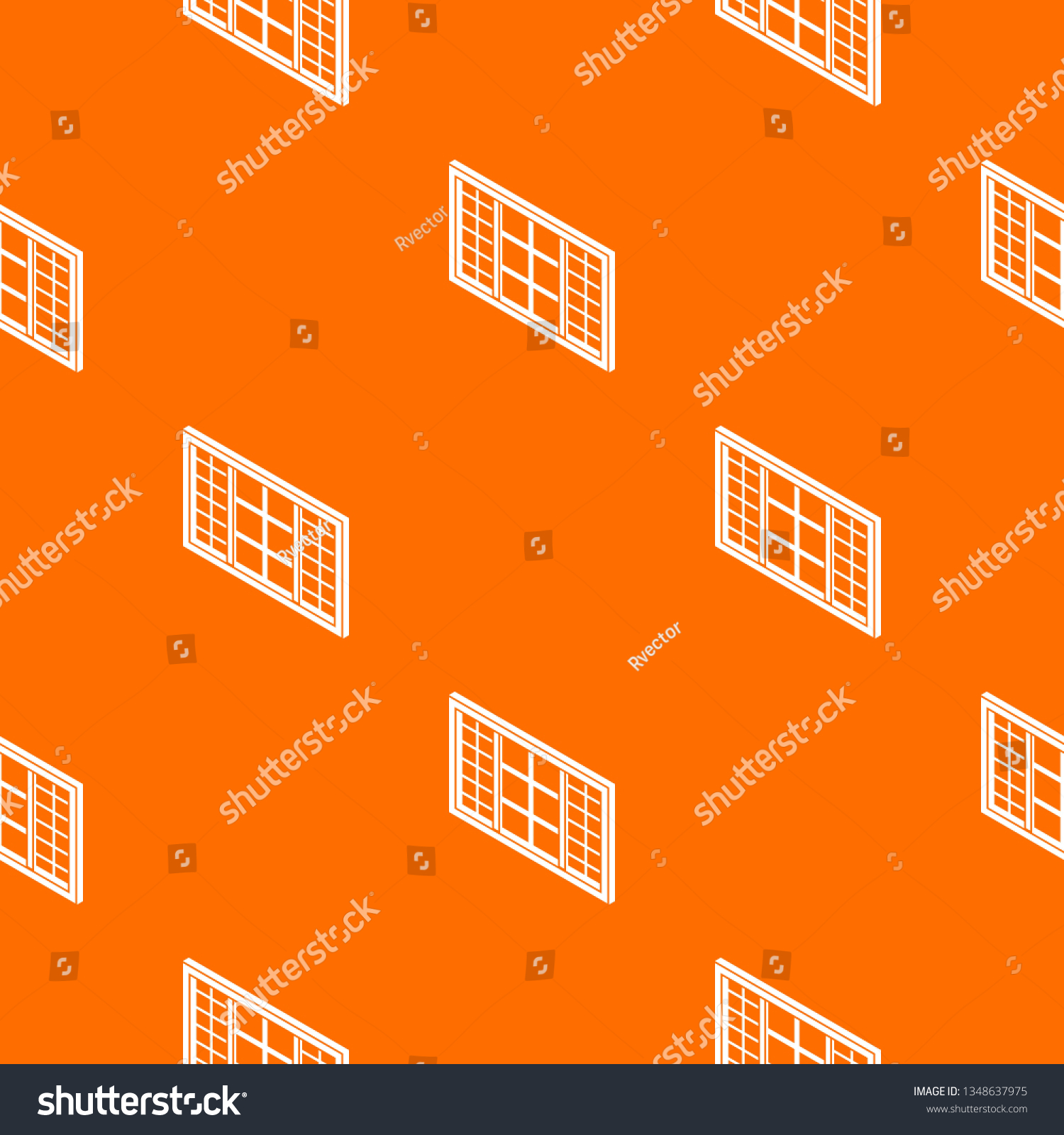 Wood Window Frame Pattern Vector Orange Stock Vector (Royalty Free ...