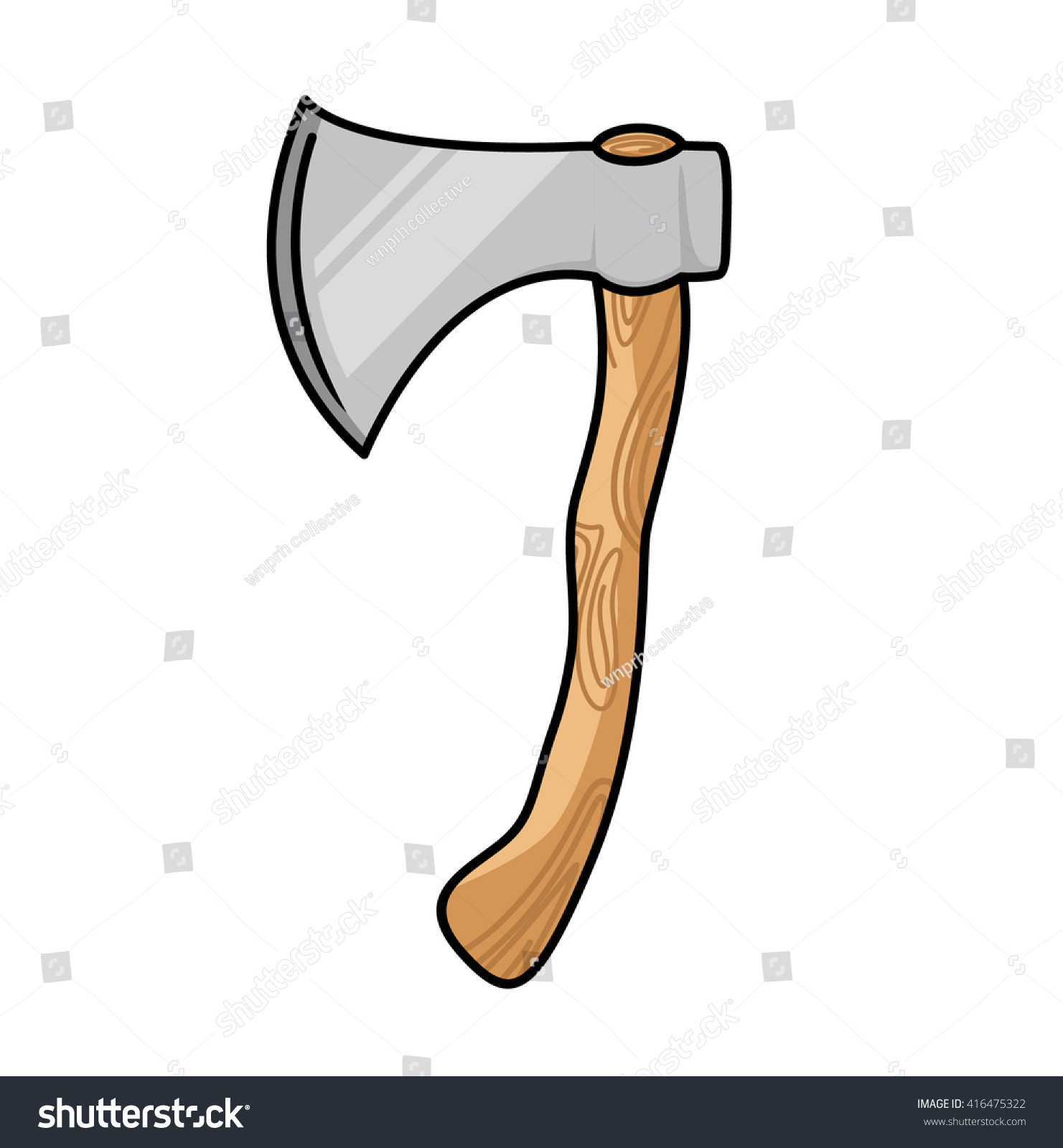 Woodcuter Vector Lumberjack Axe Vector Illustration Stock Vector ...