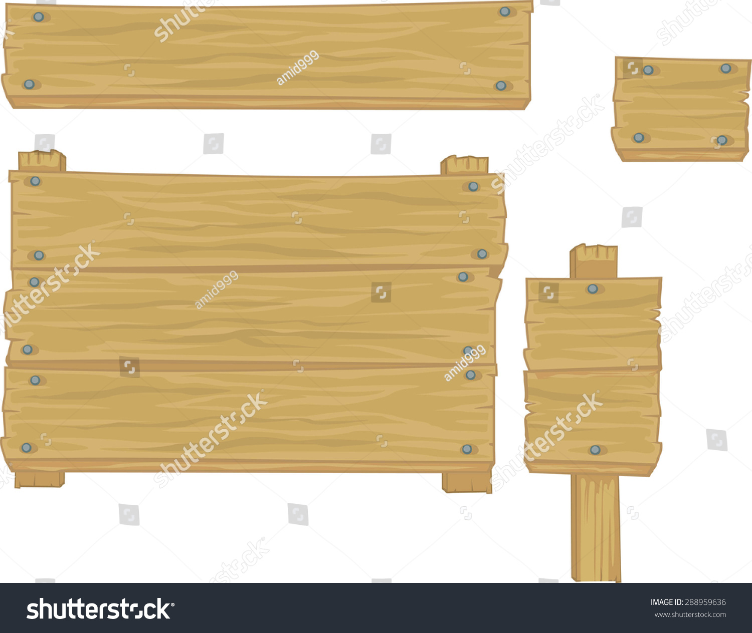 Wooden Banner Stock Vector 288959636 - Shutterstock