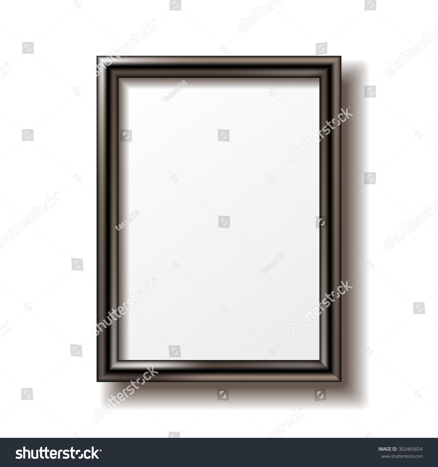 Wooden Rectangular Photo Frame Shadow Vector Stock Vector (Royalty Free ...