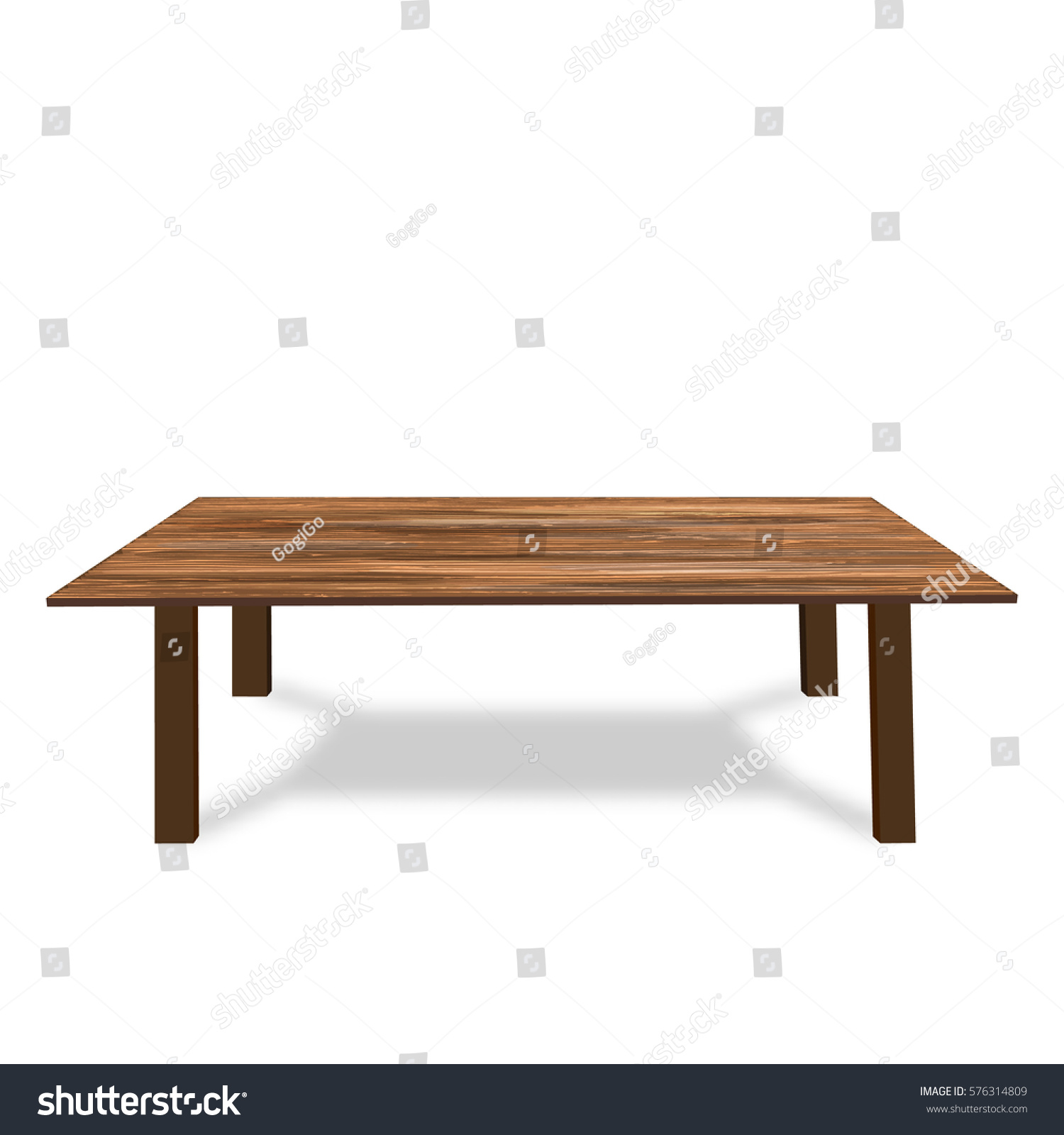 Wooden Table Platform Stand Template Object Stock Vector (Royalty Free ...
