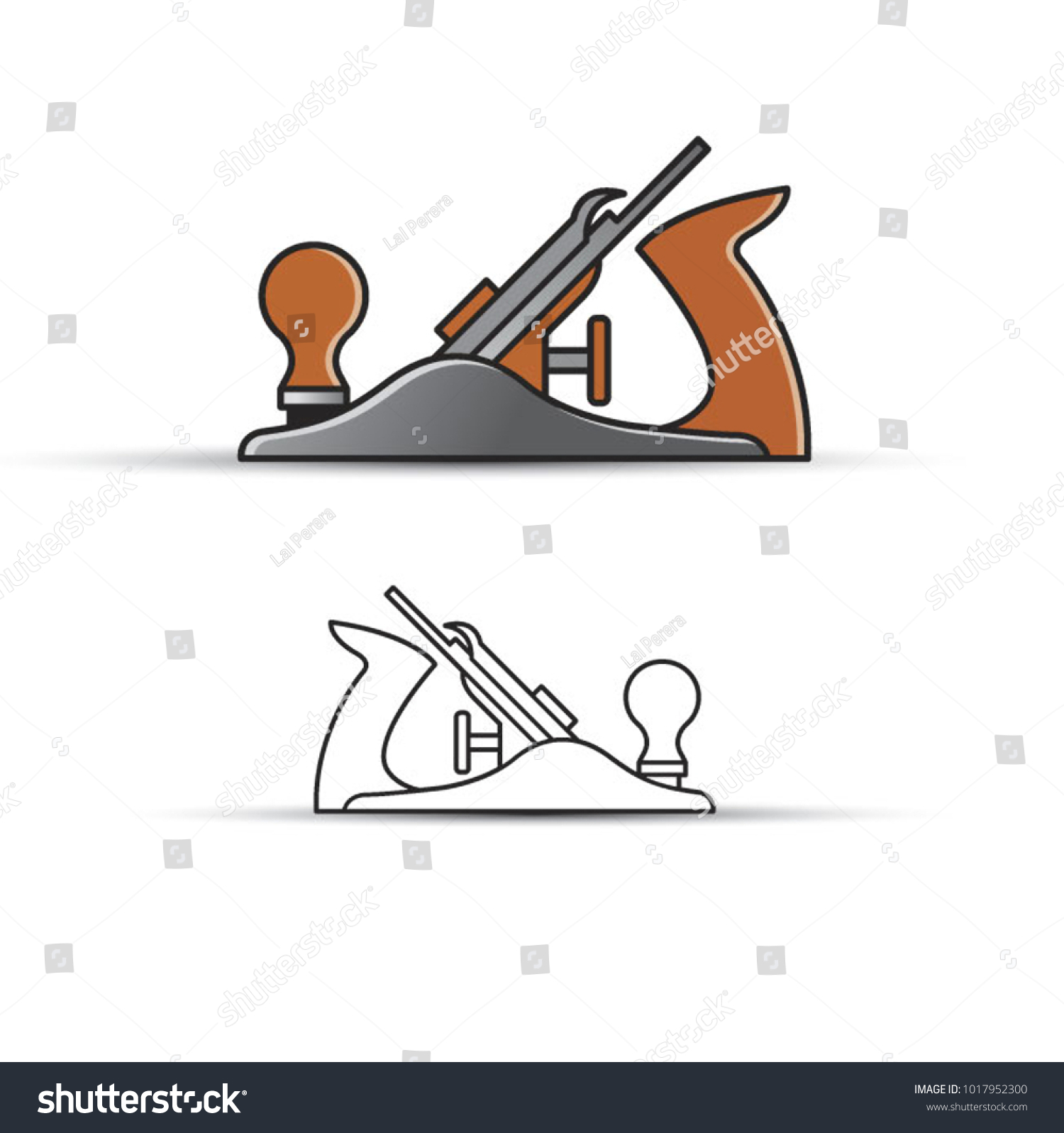 Woodworking Plane Vector Illustration Stock Vector (Royalty Free ...
