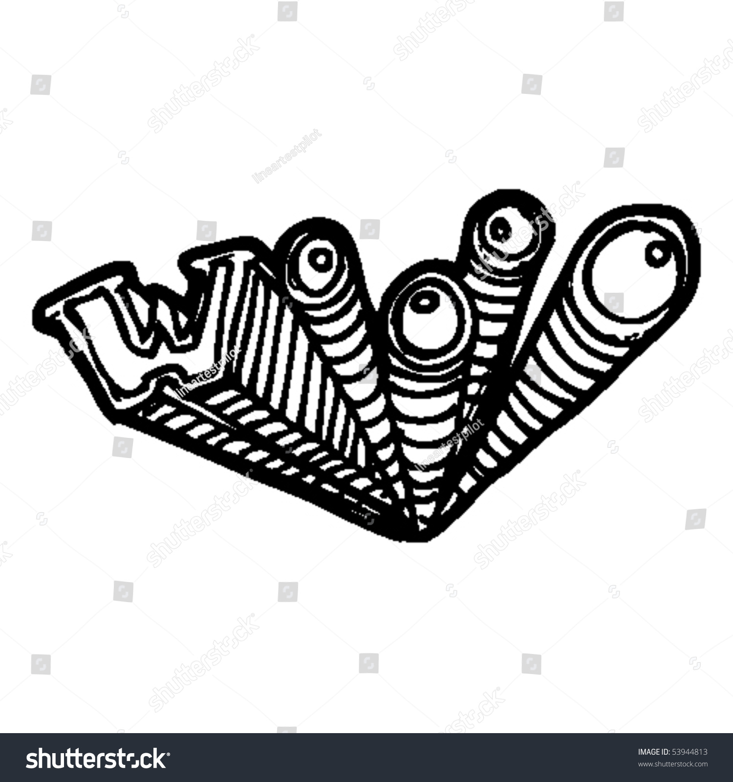 Woooo Drawing Stock Vector (Royalty Free) 53944813 | Shutterstock