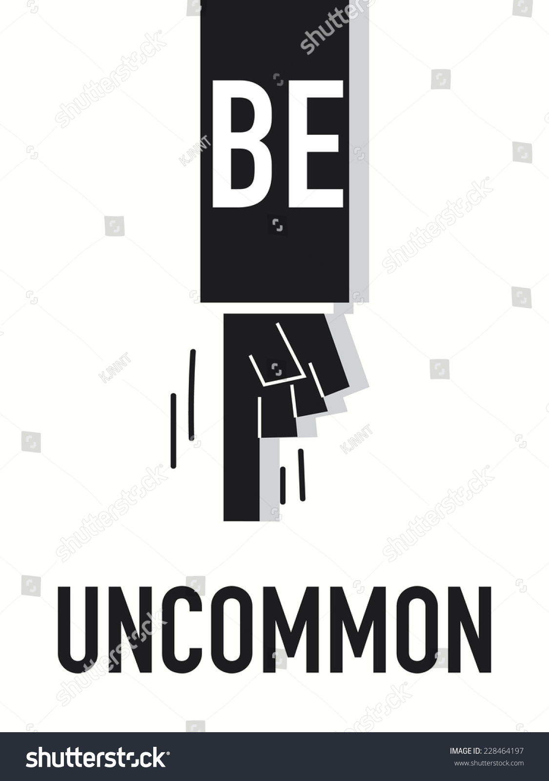 Word Be Uncommon Vector Illustration Stock Vector (Royalty Free ...