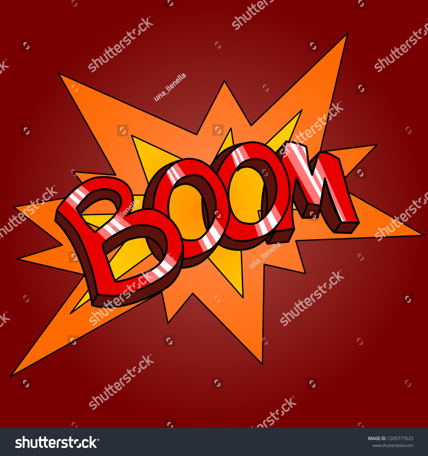 Word Boom Vector Illustration Stock Vector (Royalty Free) 1205777623 ...
