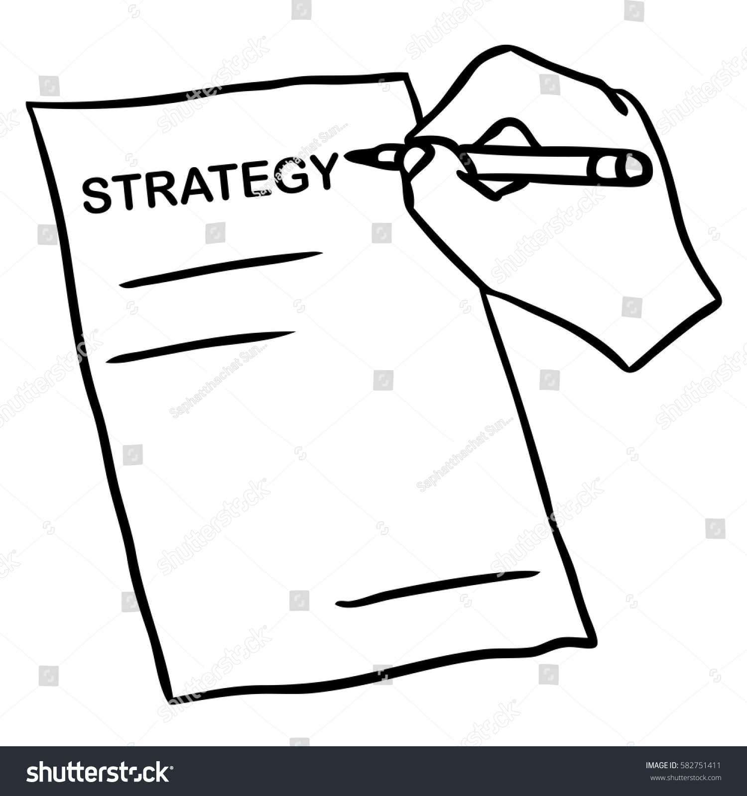 Word Cartoon Write Paper Stock Vector (Royalty Free) 582751411 ...