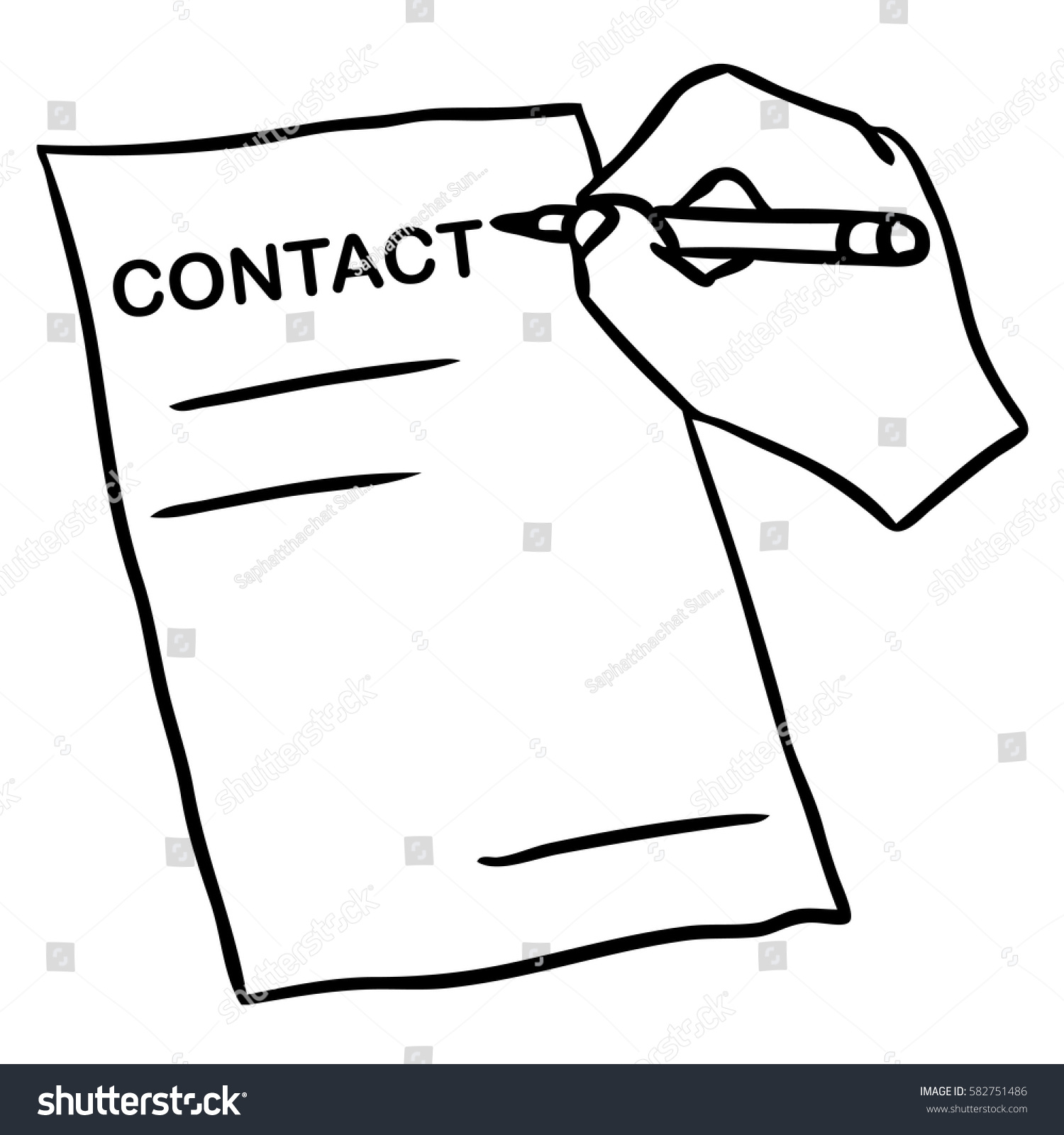 Word Cartoon Write Paper Stock Vector (Royalty Free) 582751486 ...