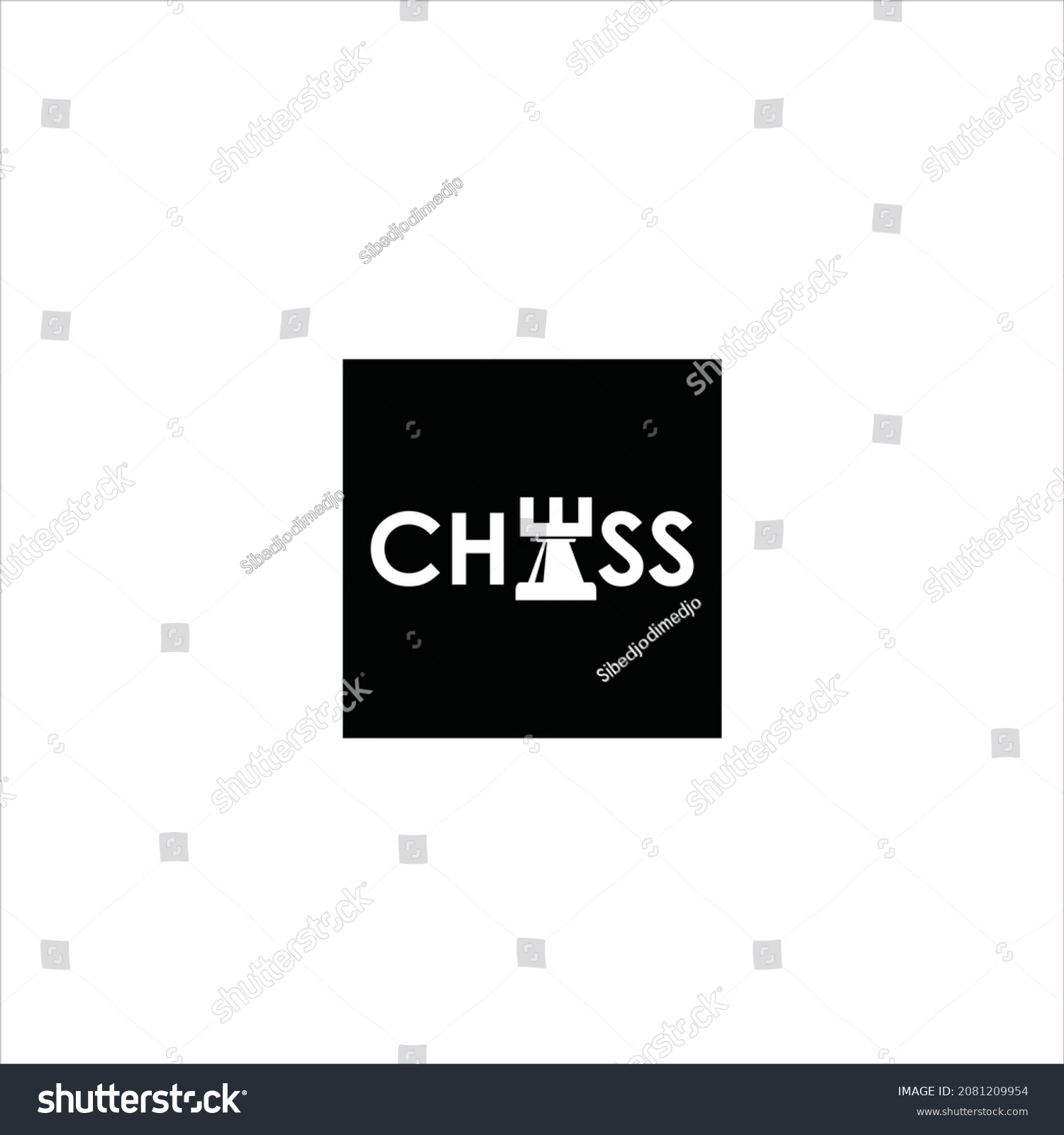 Word Chess Logo Vector Template Stock Vector (Royalty Free) 2081209954 ...