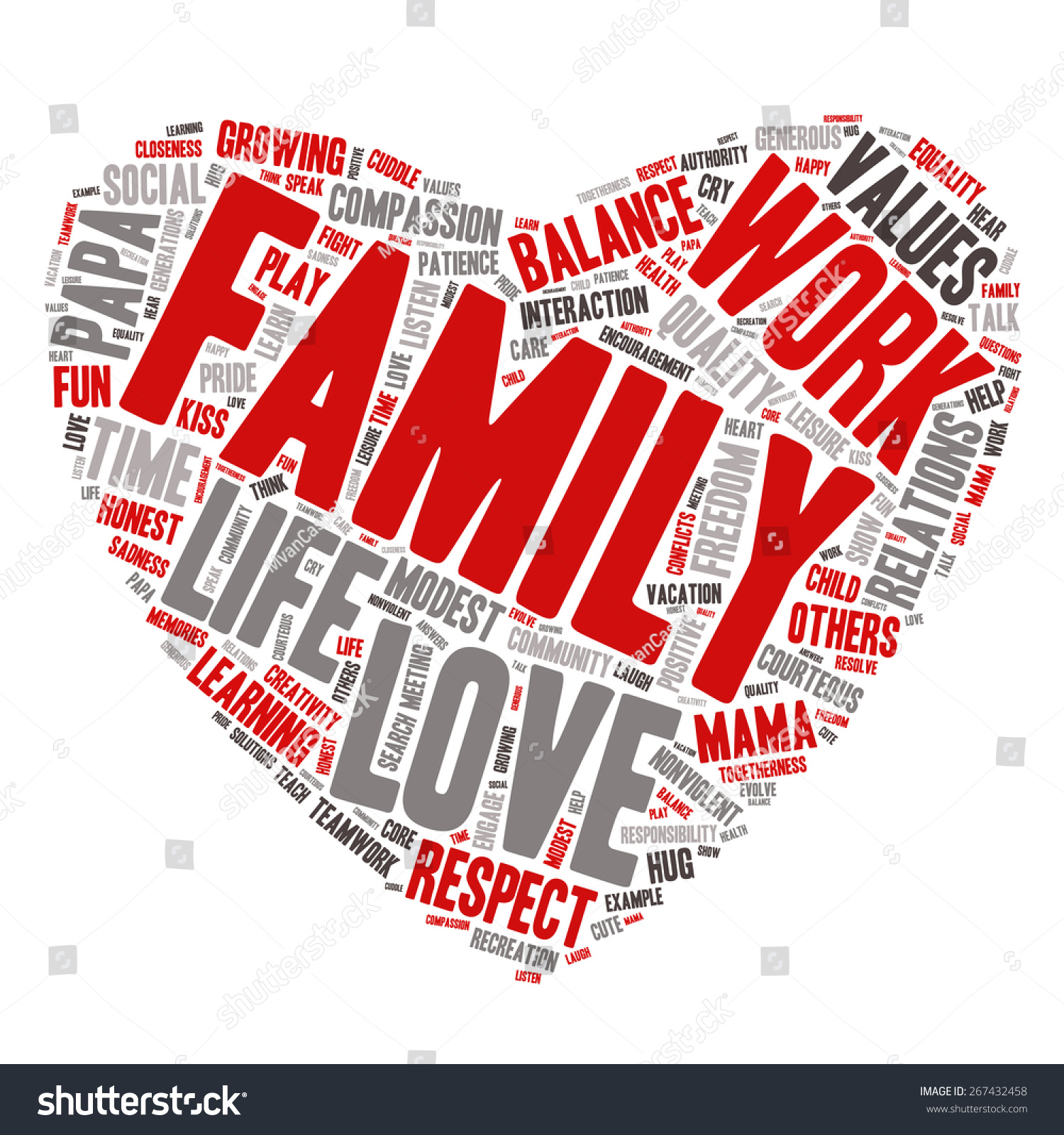 Word Cloud Family Values Stock Vector (Royalty Free) 267432458 ...