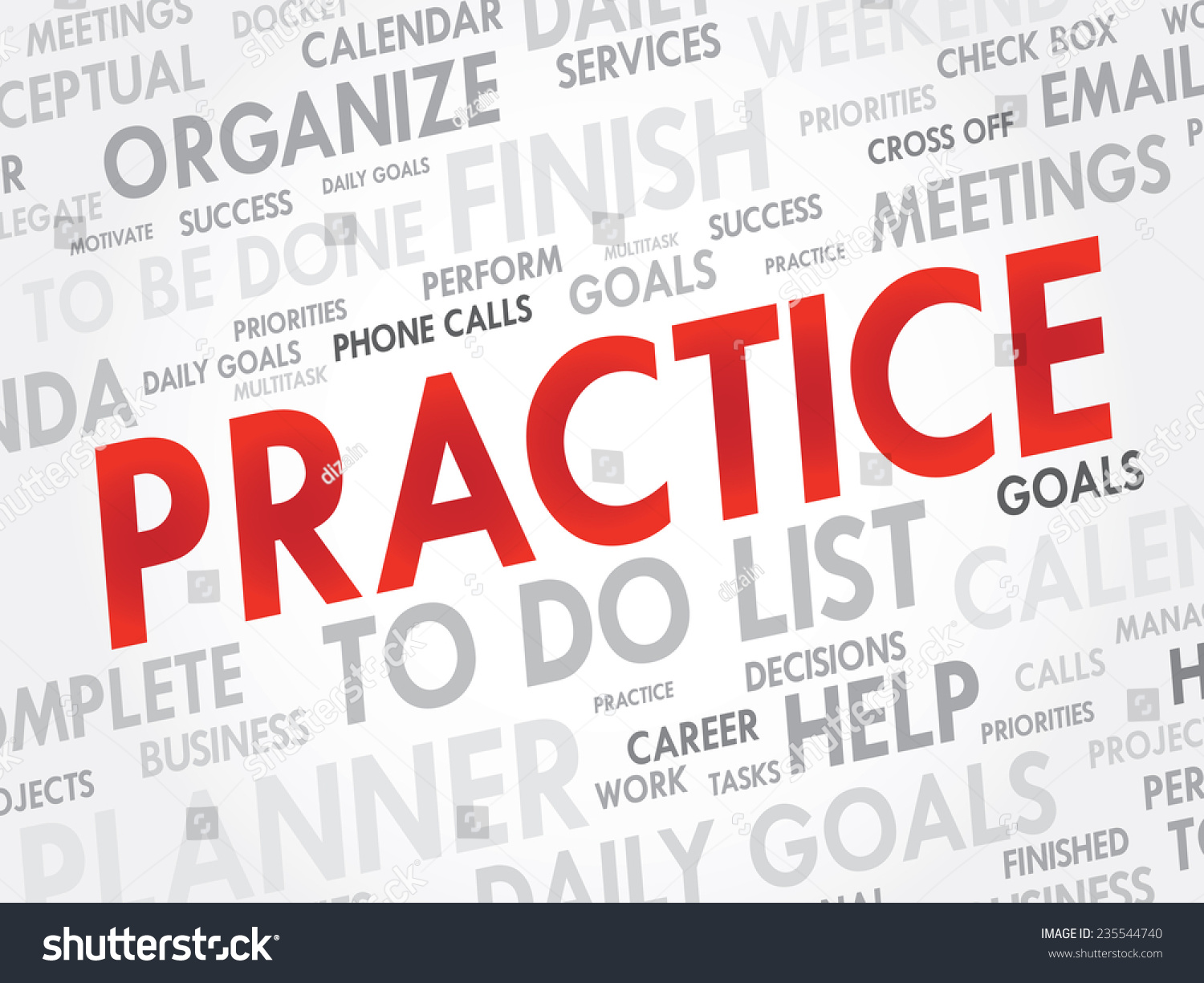 Word Cloud Practice Related Items Vector: vector de stock (libre de ...
